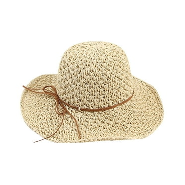 Floppy Sun Hats for Women UV Protection – Wide Brim Straw Sun Hat with ...