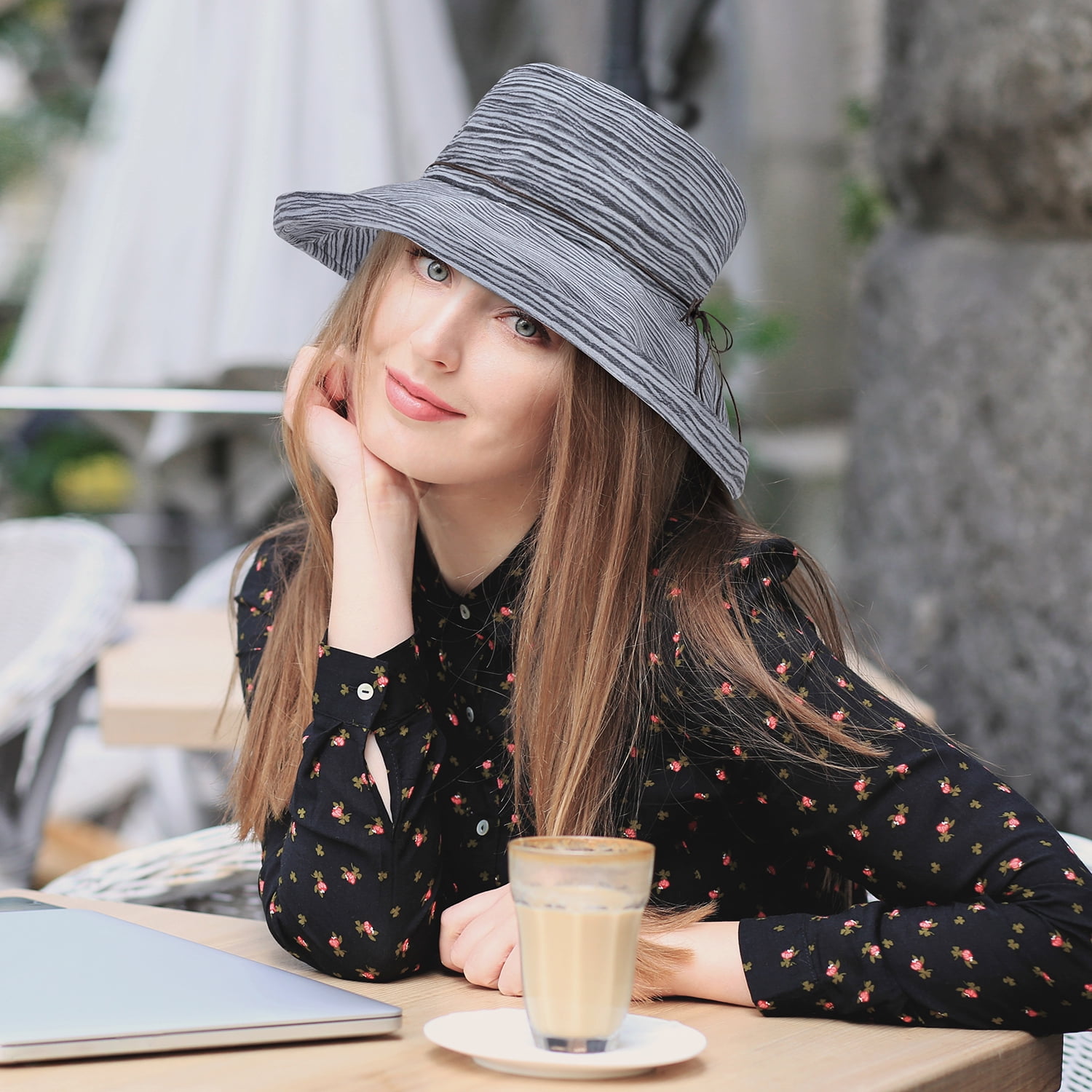 Sun Hat for Women, Summer Beach UPF 50+ Packable Wide Brim Bucket Hat ...
