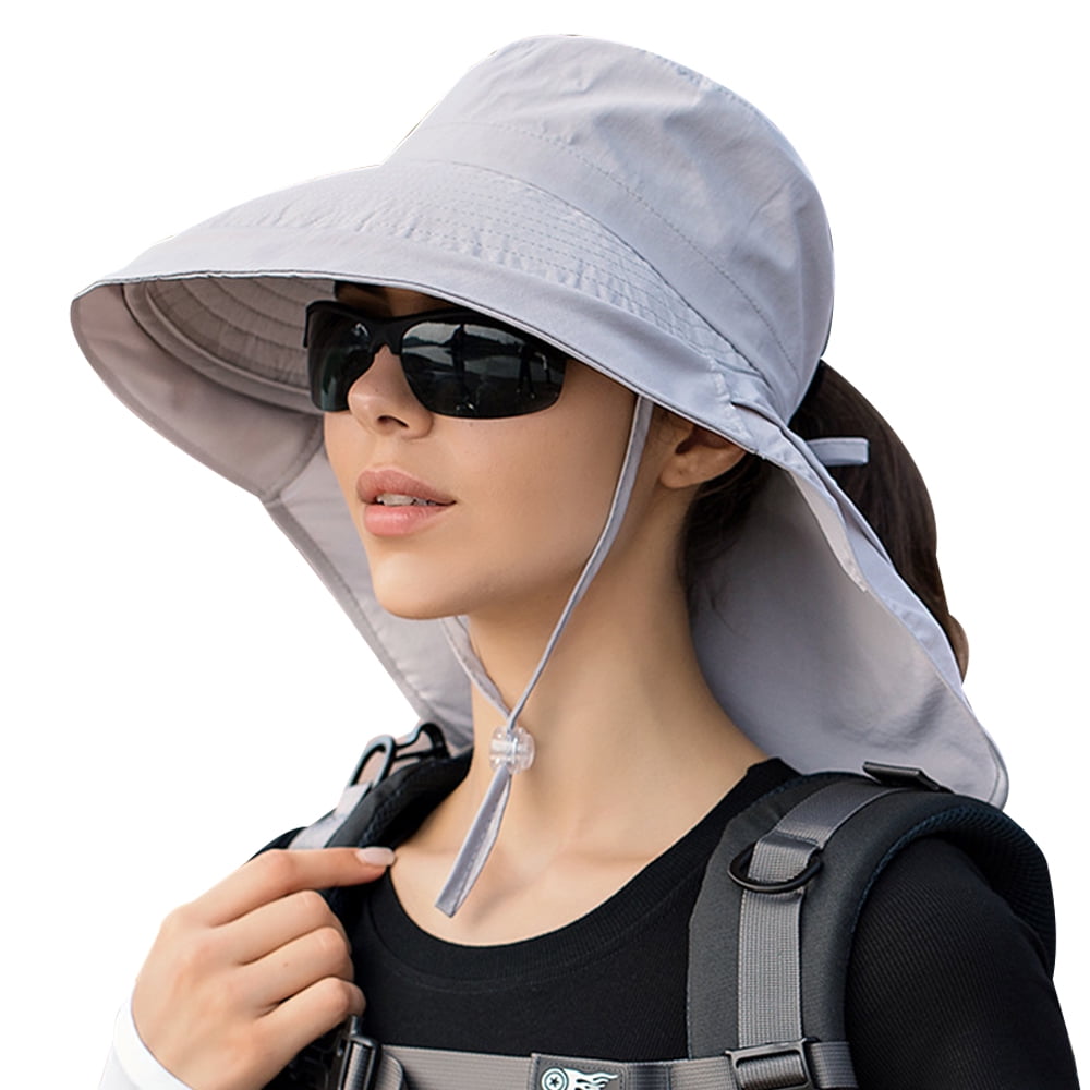 Sun Hat, rolled brimmed cap, neck flap - Walmart.com