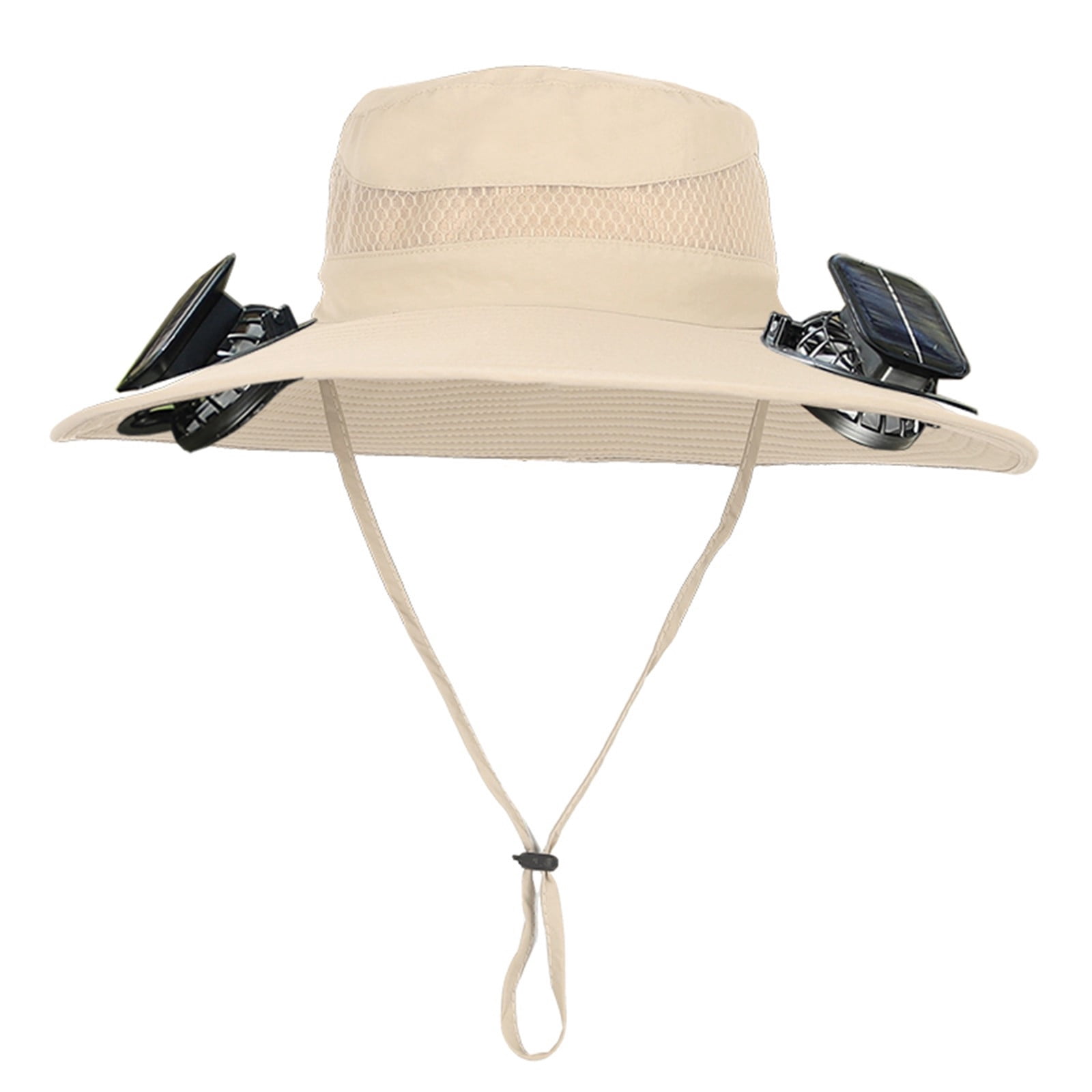 Sun Hat with 2 Solar Powered Fans, Outdoor Wide Brim Sun Hat, Fishing ...
