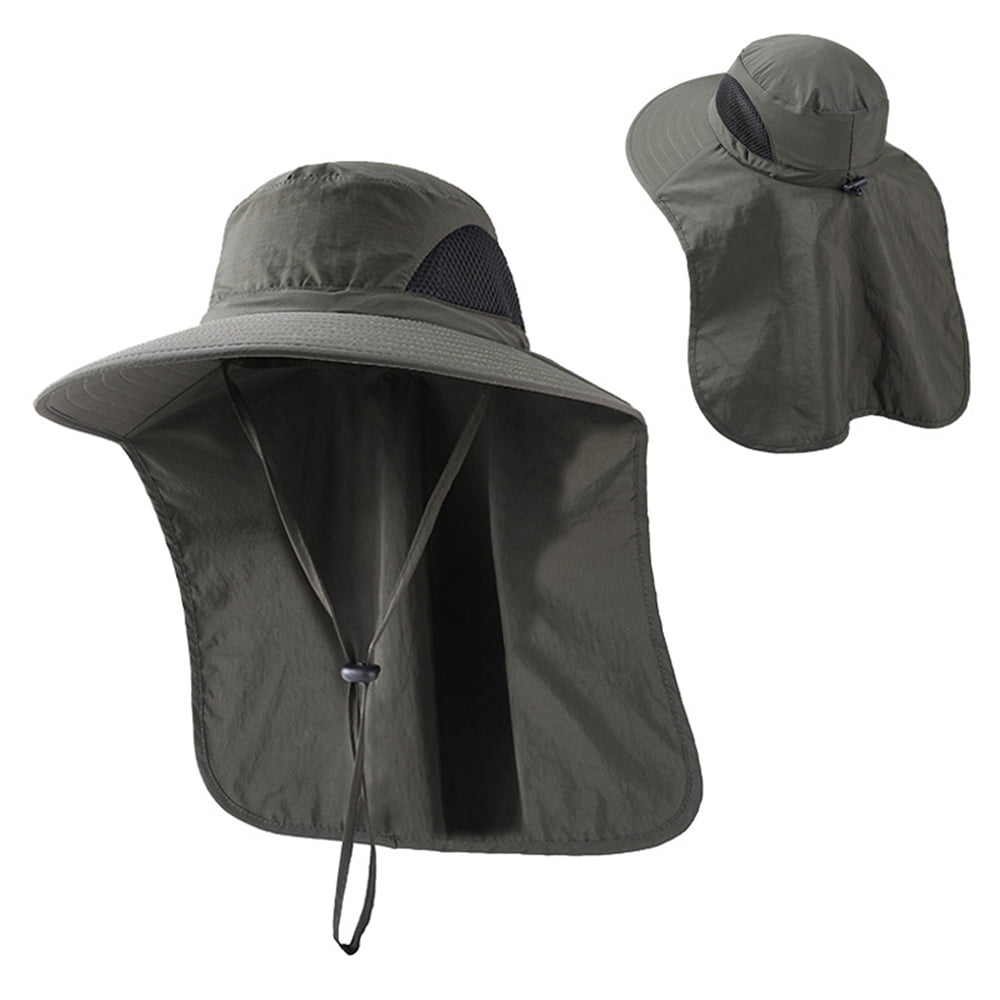 Sun Hat with Neck Flap Sun Protection Outdoor Hiking Hat Wide Brim ...