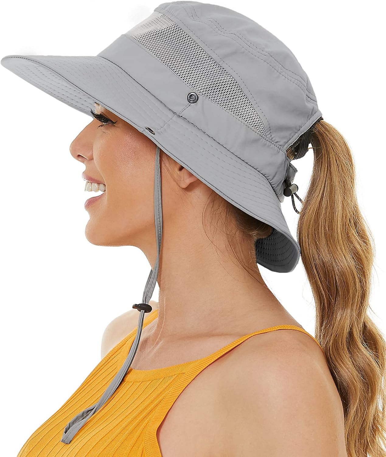 Sun Hat with Ponytail Hole for Women,Sun UV Protection UPF50 ...