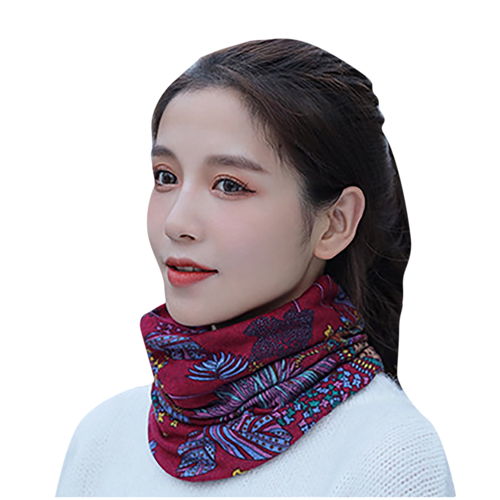 Sun Hats For Women Unisex Fashion Printing Versatile All-in-one Multi-purpose Hat Face Mask Bib ...