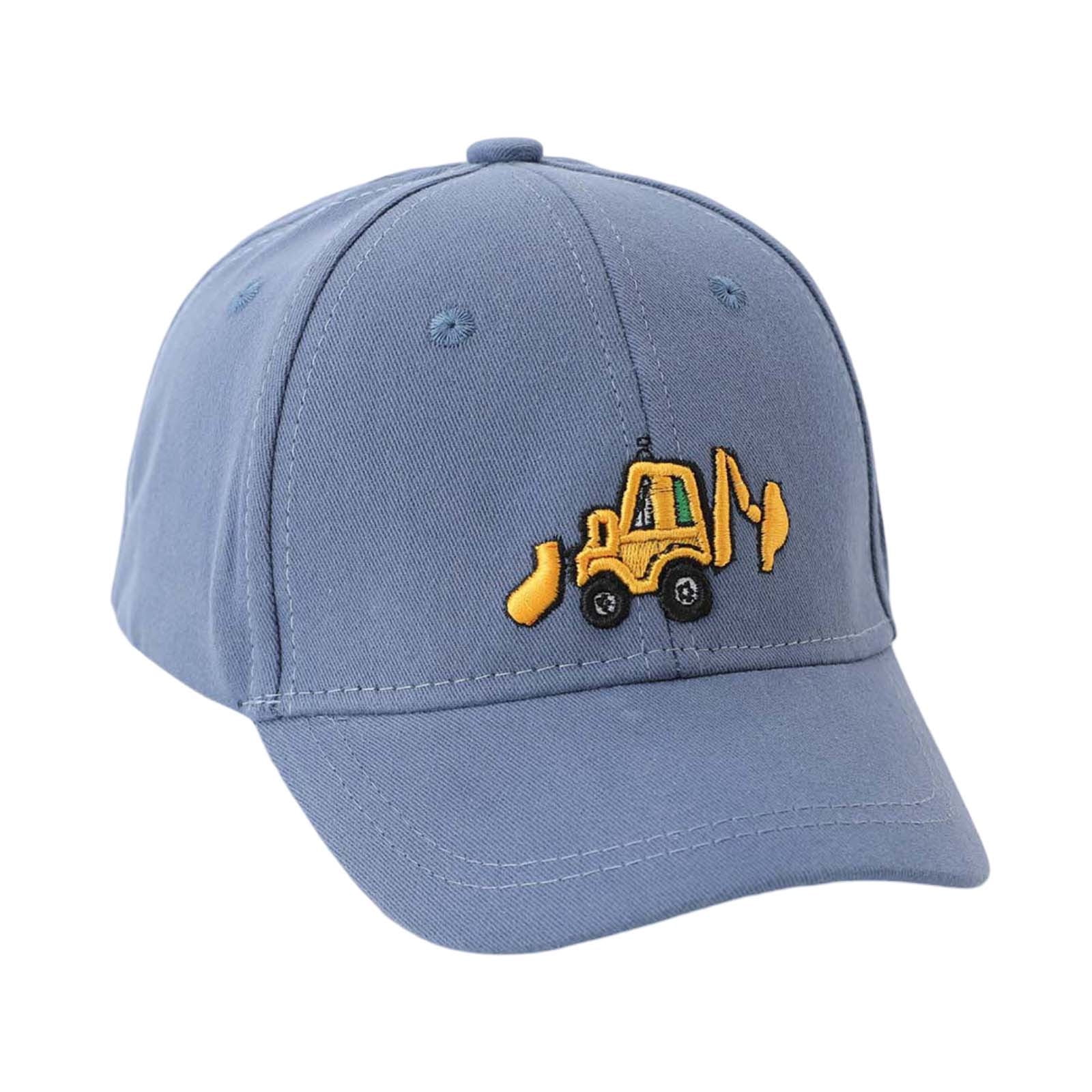 Sun Hats Kids Baseball Cap With Excavator Print Sun Hat Outdoor Summer ...