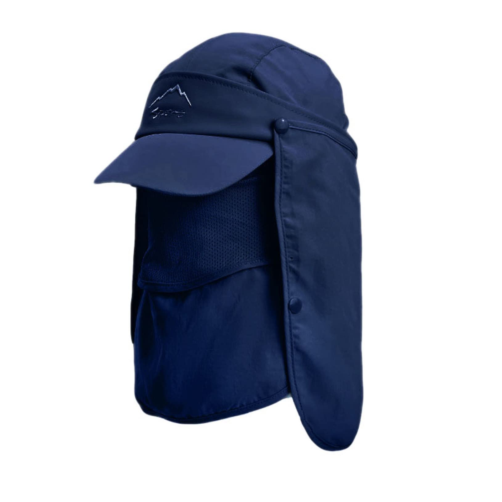 Sun Hats for Men, Bucket Cap with Face Cover/ Neck Flap, Sun-Proof ...