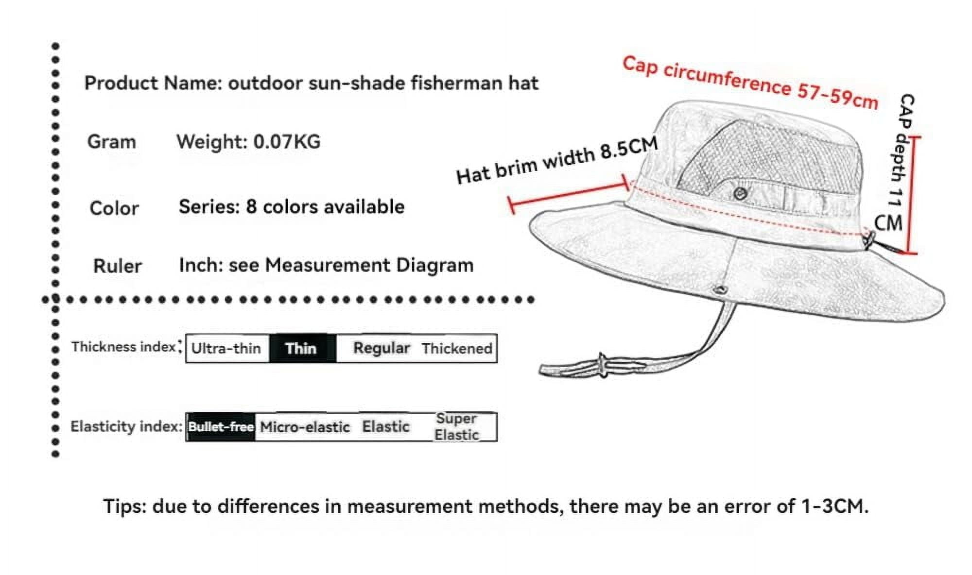 Sun Hats For Men Uv Protection Floppy Bucket Hats Unisex Wide Brim 1187