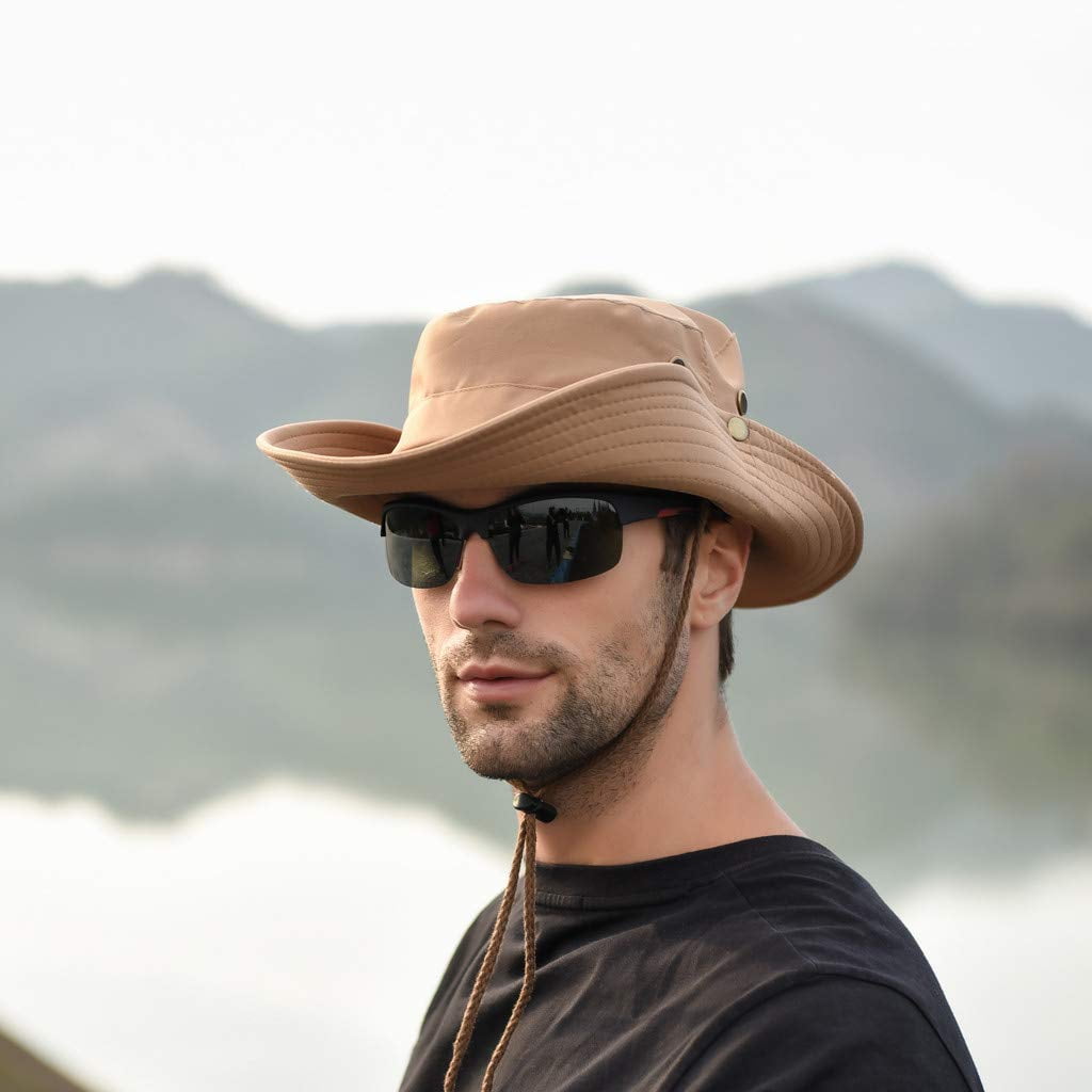 Sun Hats for Men UV Protection, Unisex Outdoor Solid Hat, Floppy Bucket ...