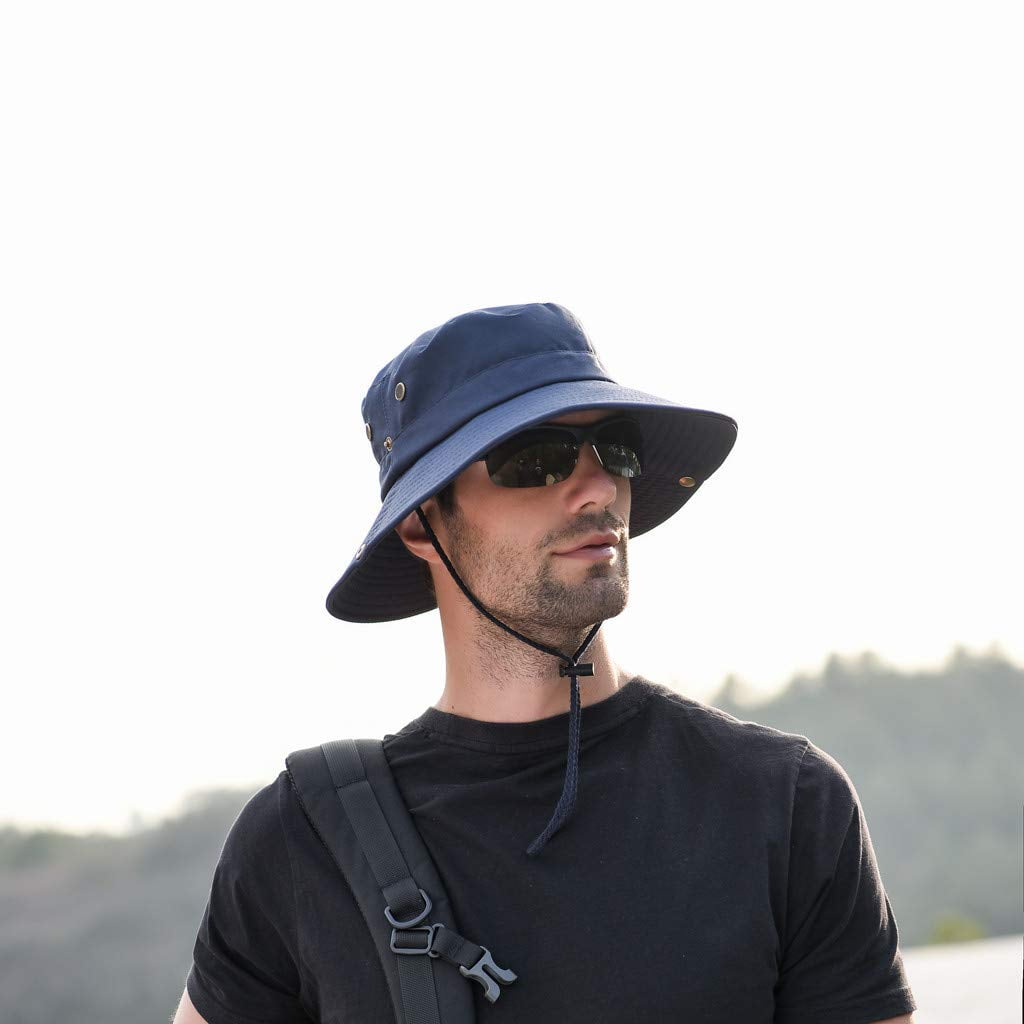 Sun Hats for Men UV Protection, Unisex Outdoor Solid Hat, Floppy Bucket ...