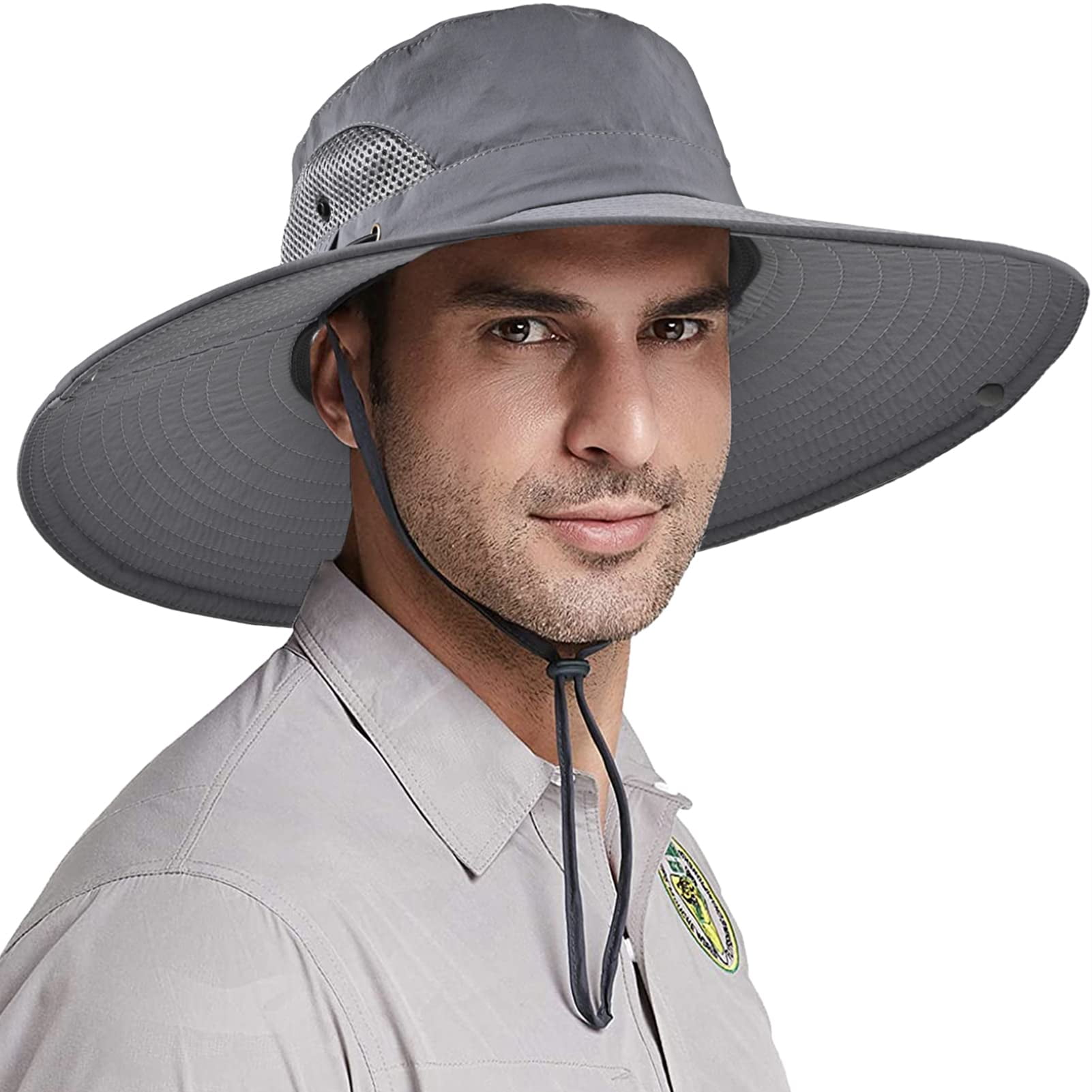 Sun Hats for Men, Wide Brim Fishing Sun Hat, Waterproof UPF 50+ UV ...