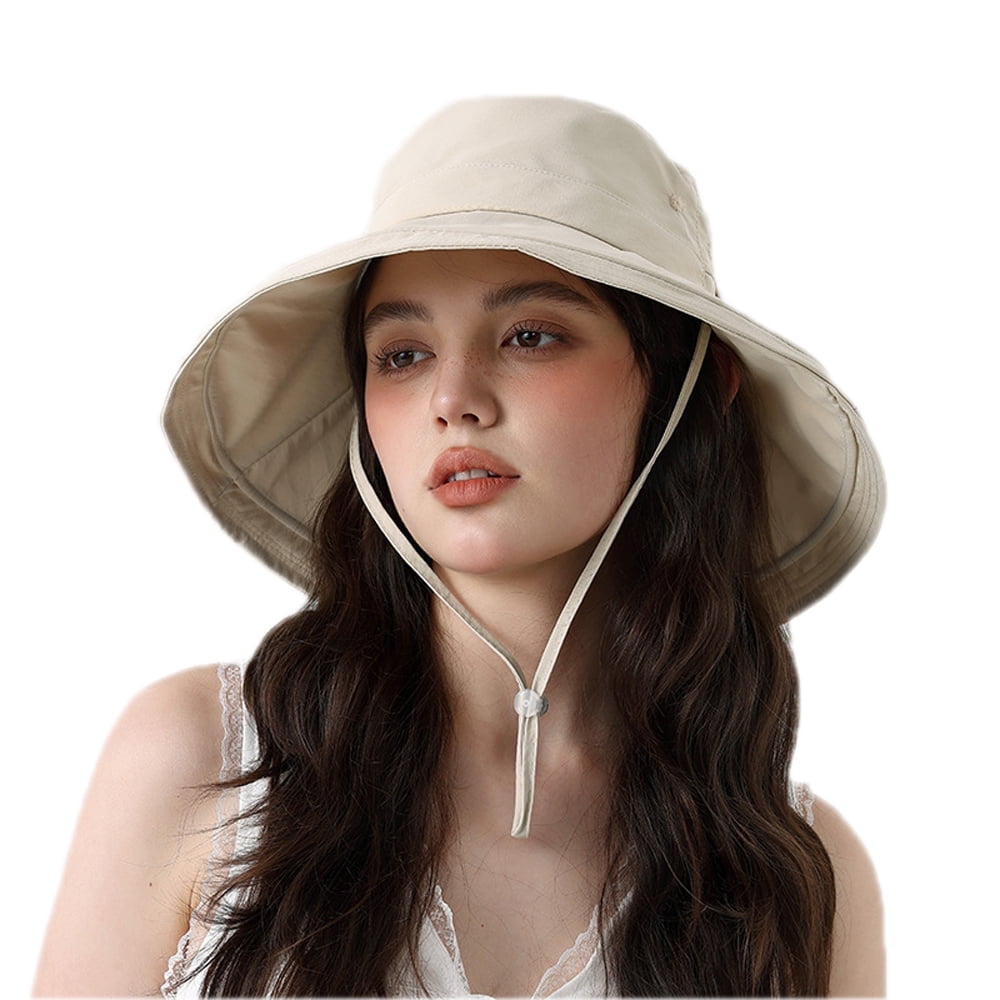 Sun Hats for Women or Men Gardening Hat Wide Brim Ponytail Beach Sun ...