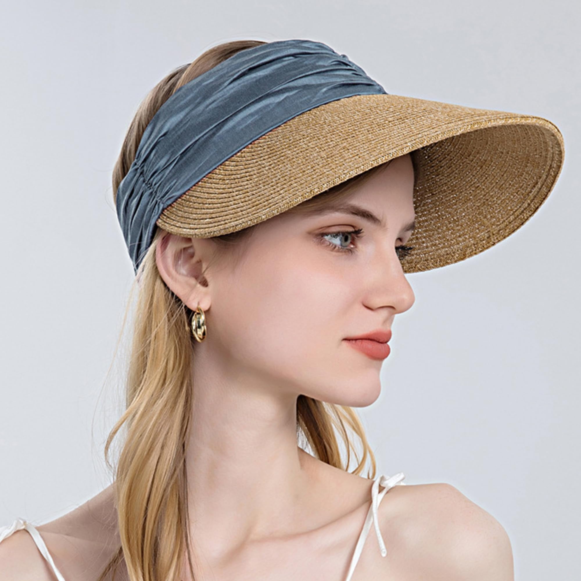 SkyAuks Sun Hats for Women, Women Floppy Foldable Wide Brim Sun Hat ...