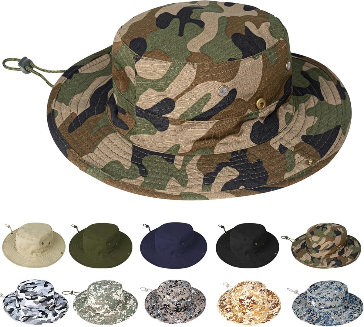 Sun Hats for Men Women Boonie Hat Foldable Fishing Hat UPF 50+ Bucket ...