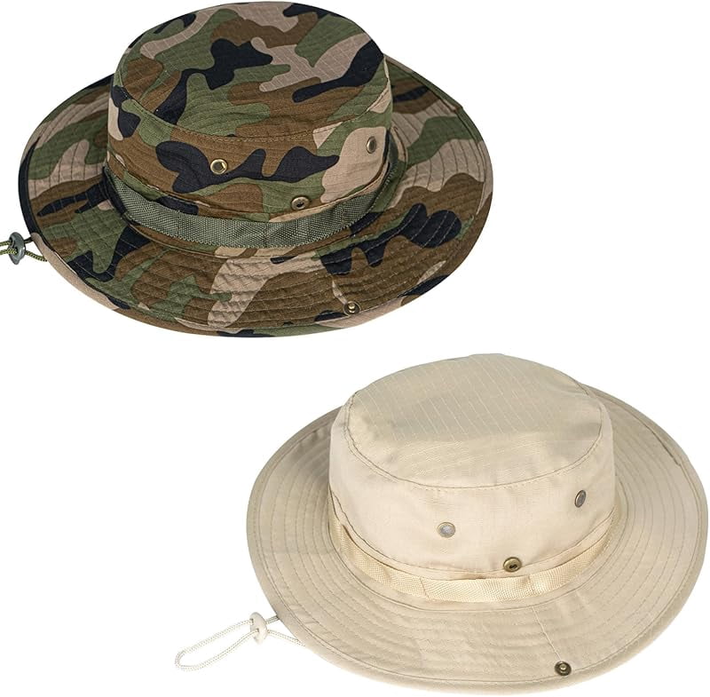 Sun Hats for Men Women Boonie Hat UPF 50+ Bucket Hat Wide Brim UV ...