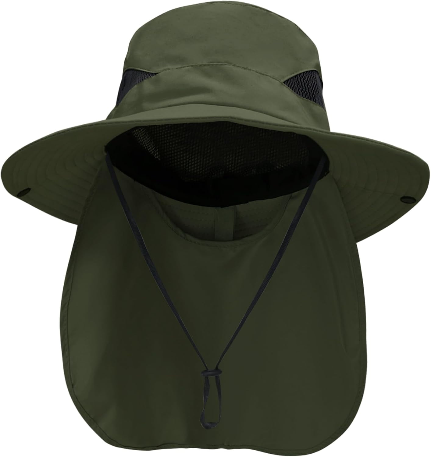 Sun Hats for Men Women with Neck Flap UPF 50+ UV Protection Wide Brim ...
