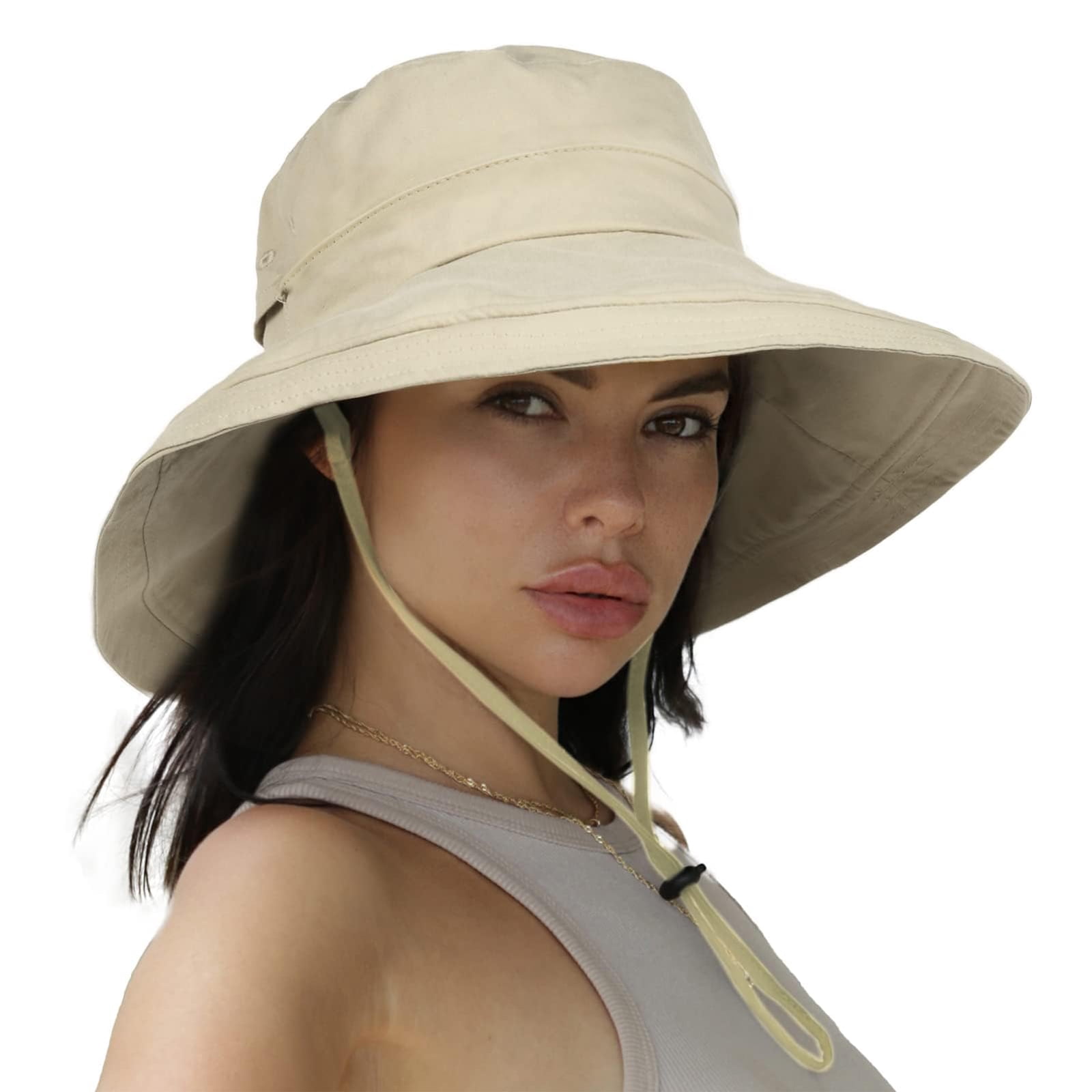 Sun Hats for Women Gardening Hat Wide Brim Ponytail Beach Sun ...