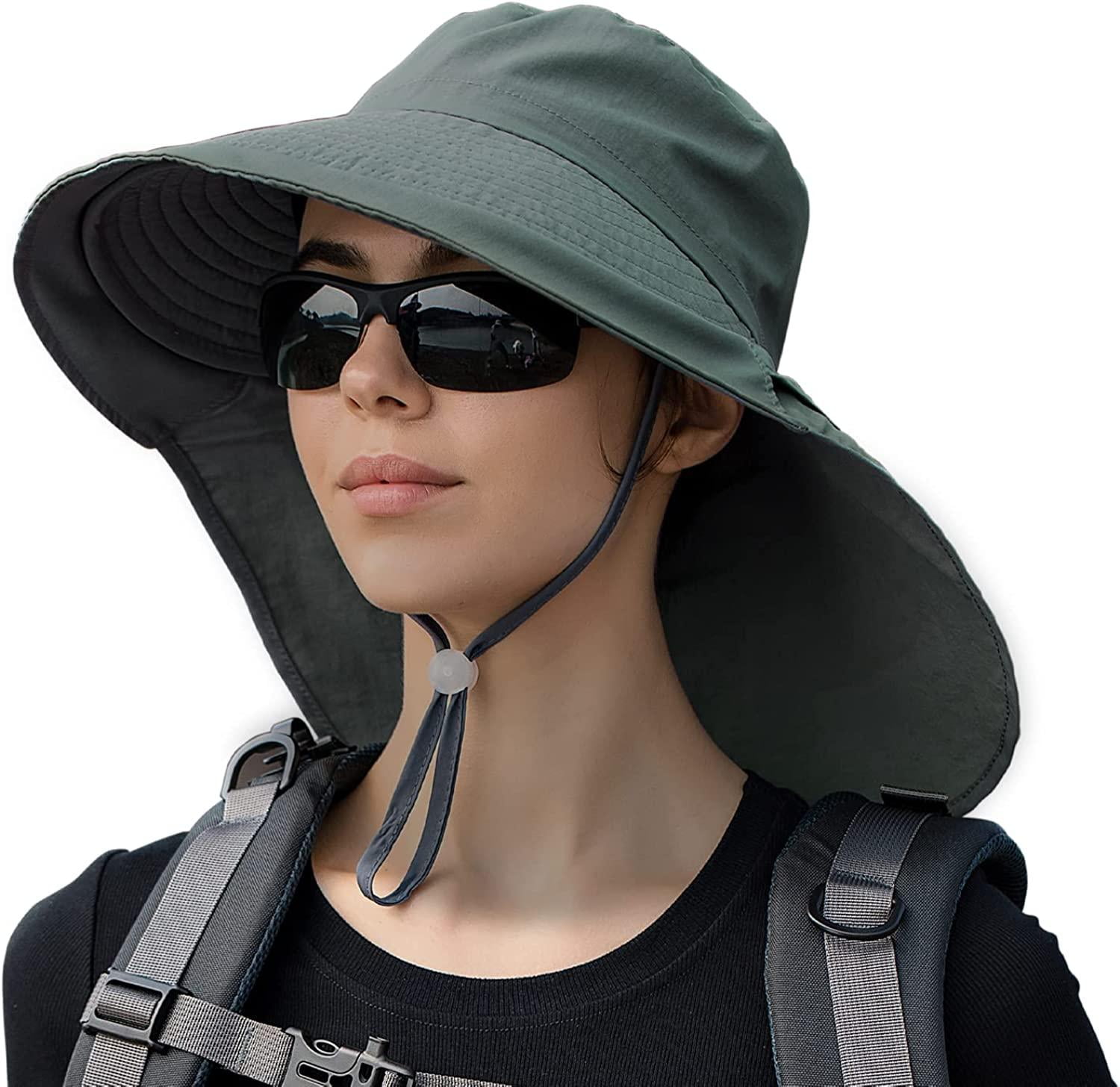 Sun Hats for Women Hiking Fishing Hat Wide Brim Hat with Large Neck ...