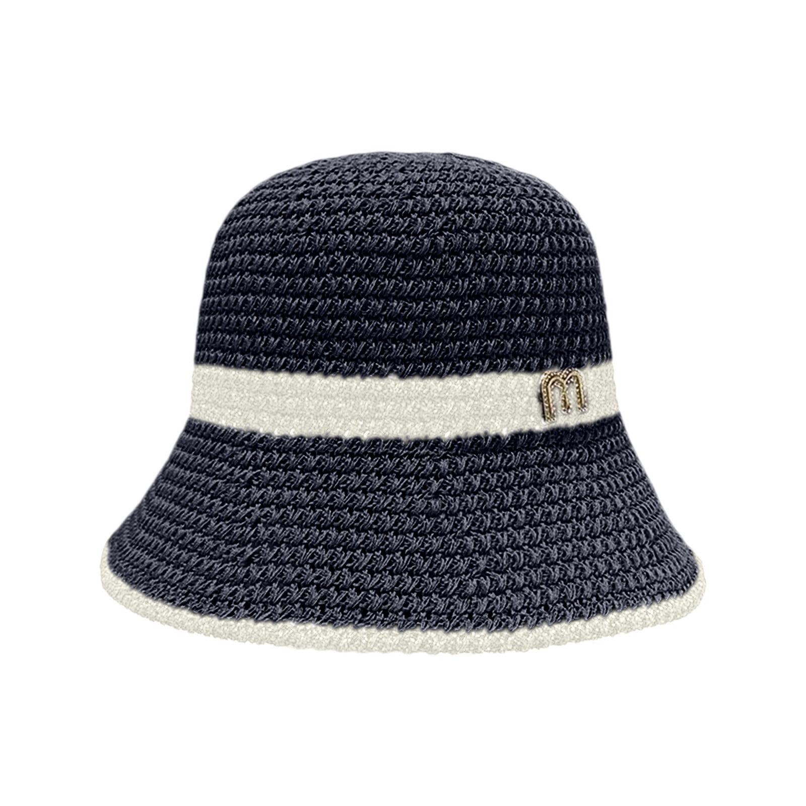 Sun Hats for Women Mesh Crochet Summer Beach Hat Wide Brim Straw Bucket ...