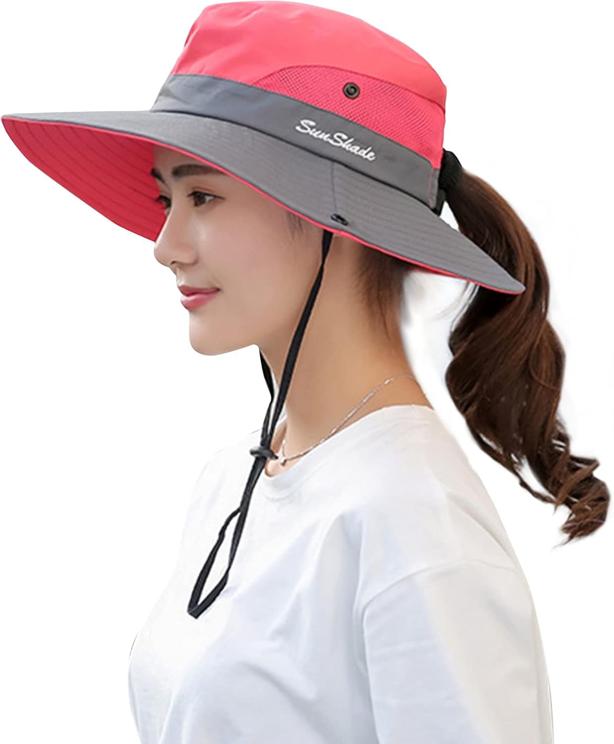 Sun Hats for Women Ponytail Sun Hats UV Protection Fishing Hats ...