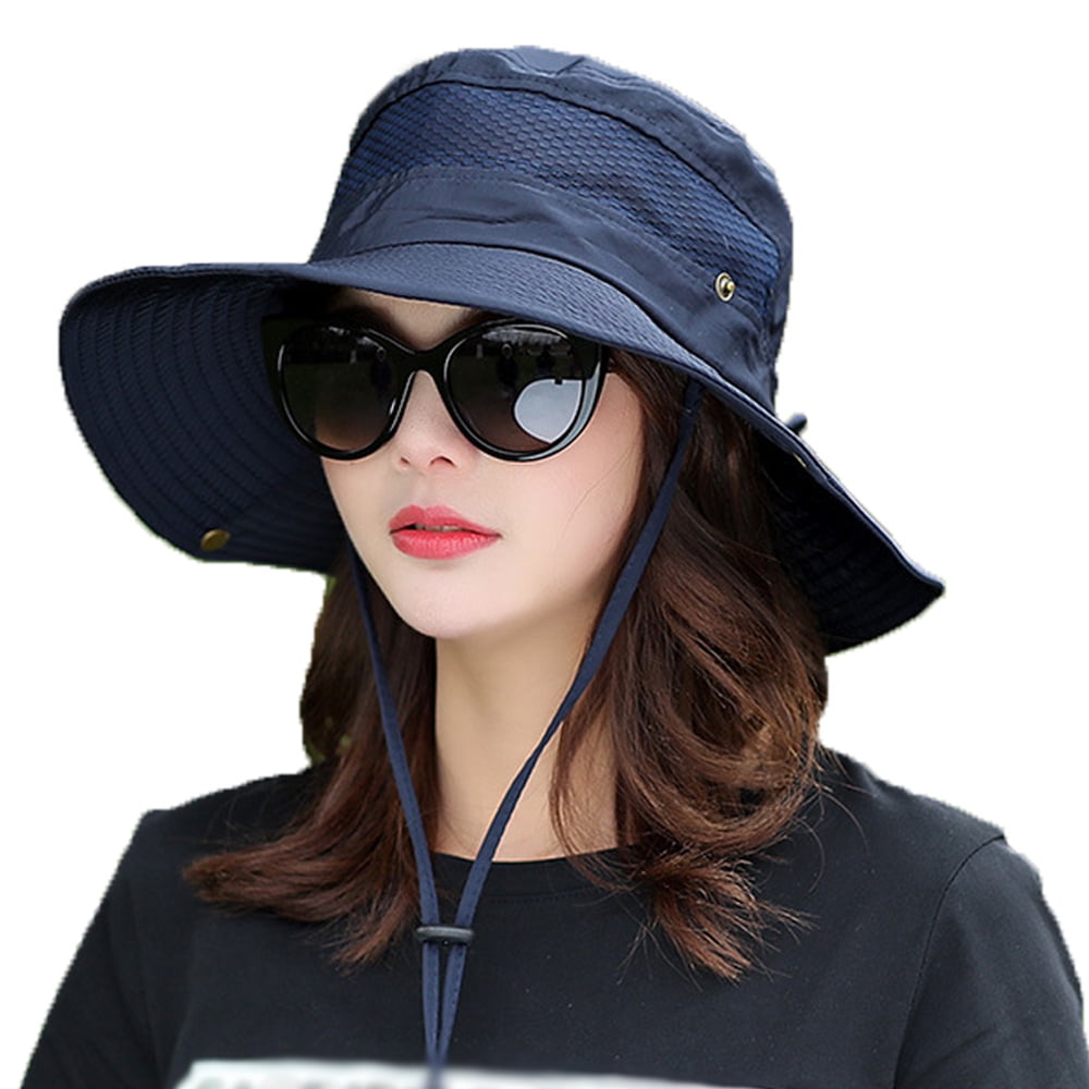 Sun Hats for Women UV Protection Foldable Wide Brim Hiking Beach Fishing Summer Safari - Walmart.com