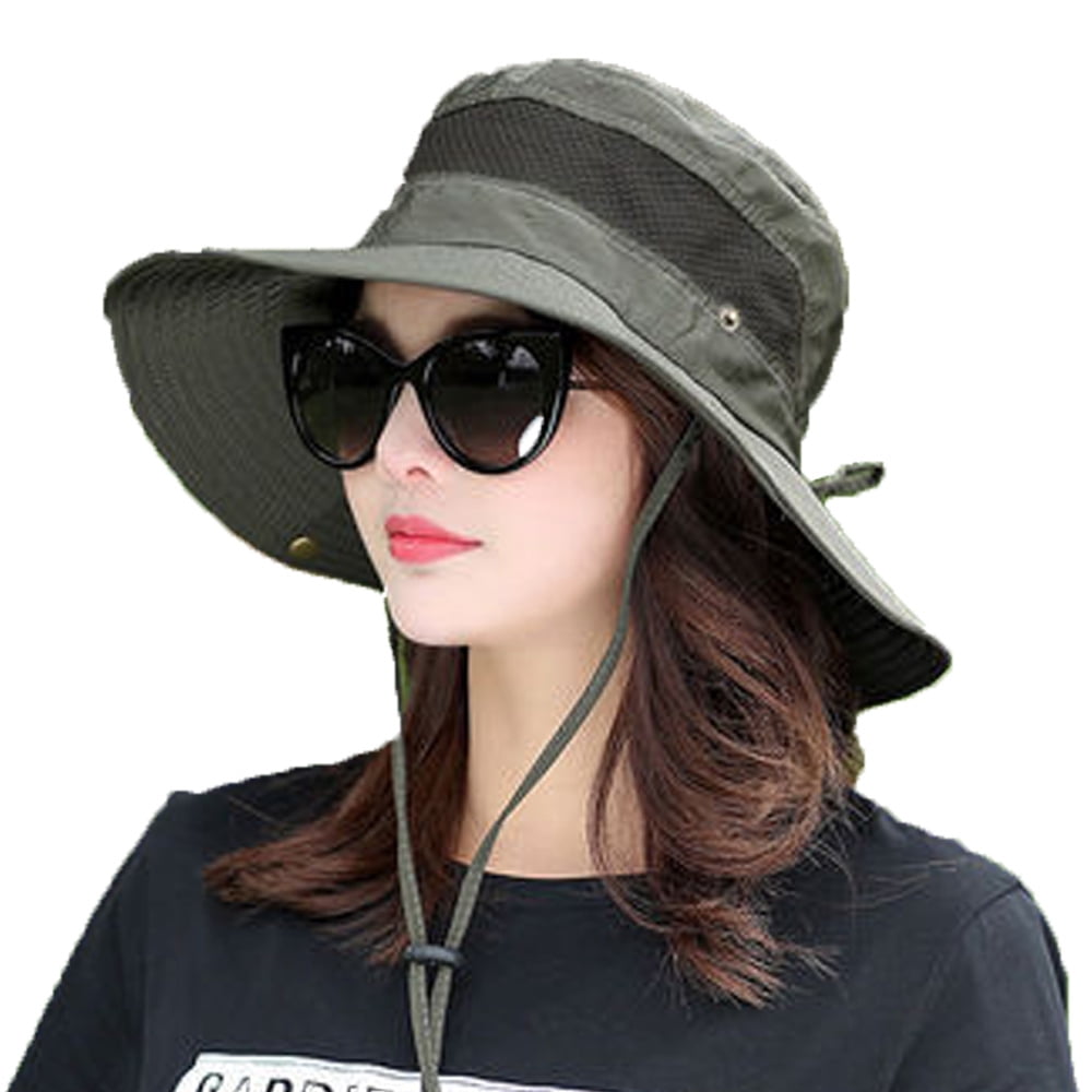Sun Hats for Women UV Protection Foldable Wide Brim Hiking Beach ...