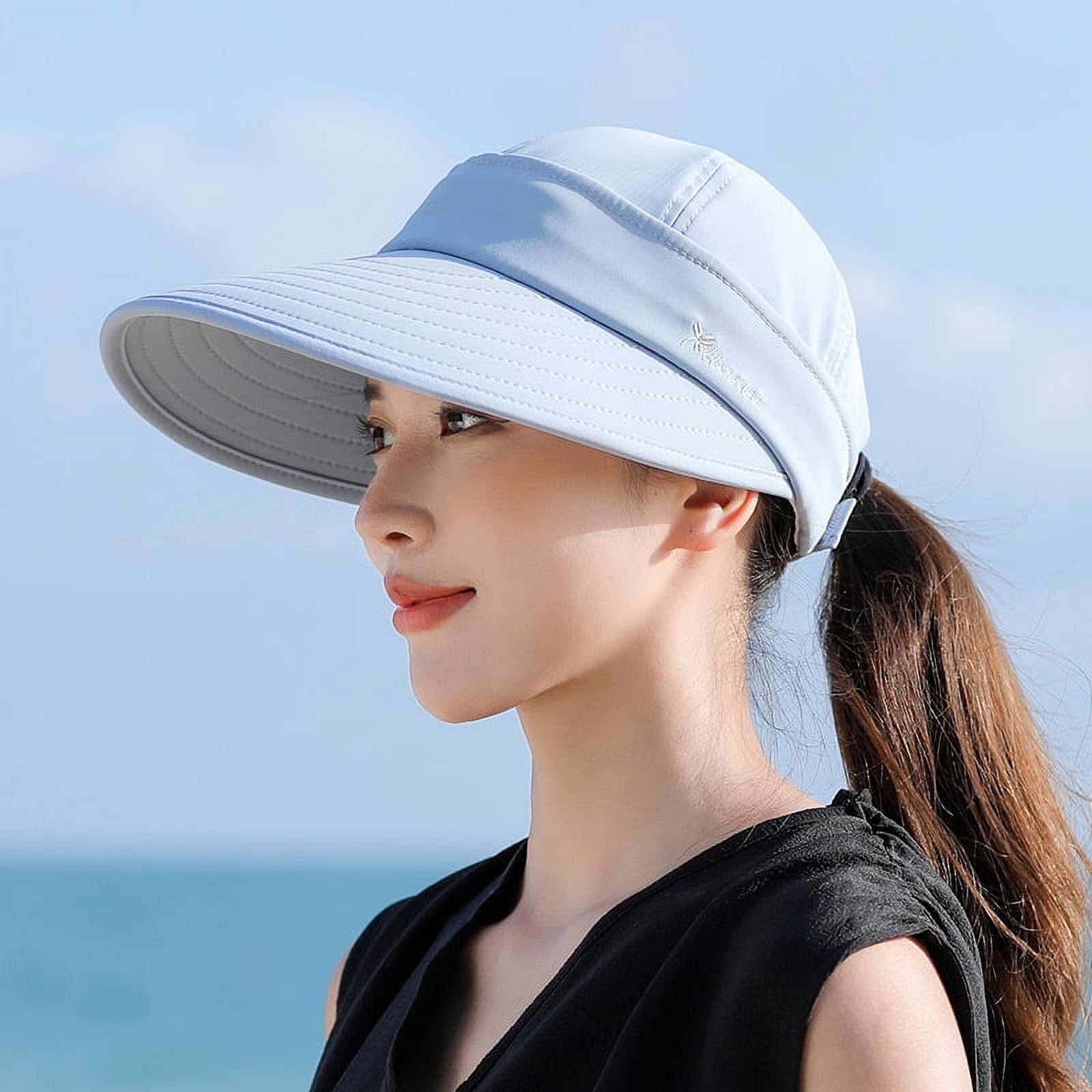 Sun Hats for Women UV Protection Wide Brim 2 in 1 Zip-Off Visor Summer ...
