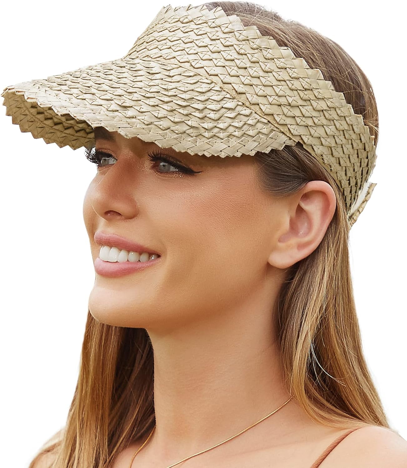 Sun Hats for Women, Visors for Women, Straw Sun Visors for Women, Straw ...