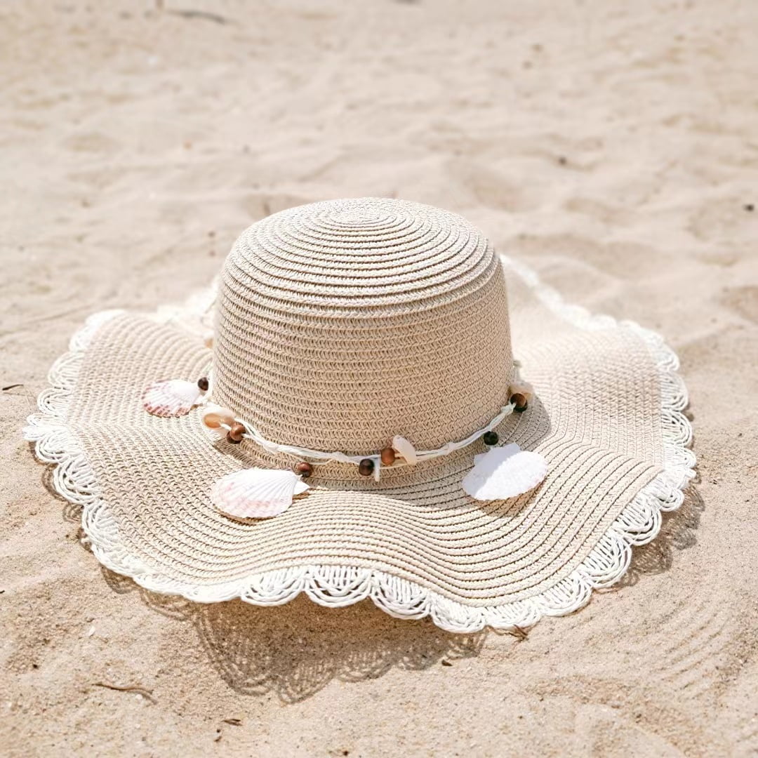 Sun Hats for Women Wide Brim Straw Hat Beach Protection Hat, Foldable ...