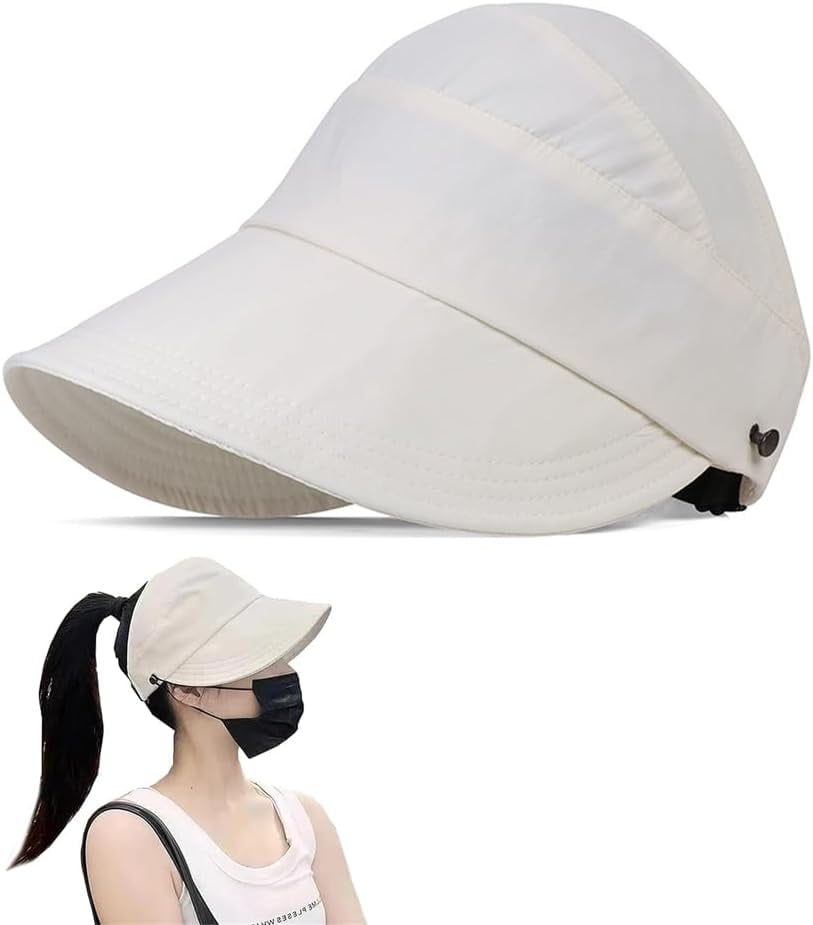 Sun Hats for Women Wide Brim UV Protection Hollow Top Sun Hat Summer ...