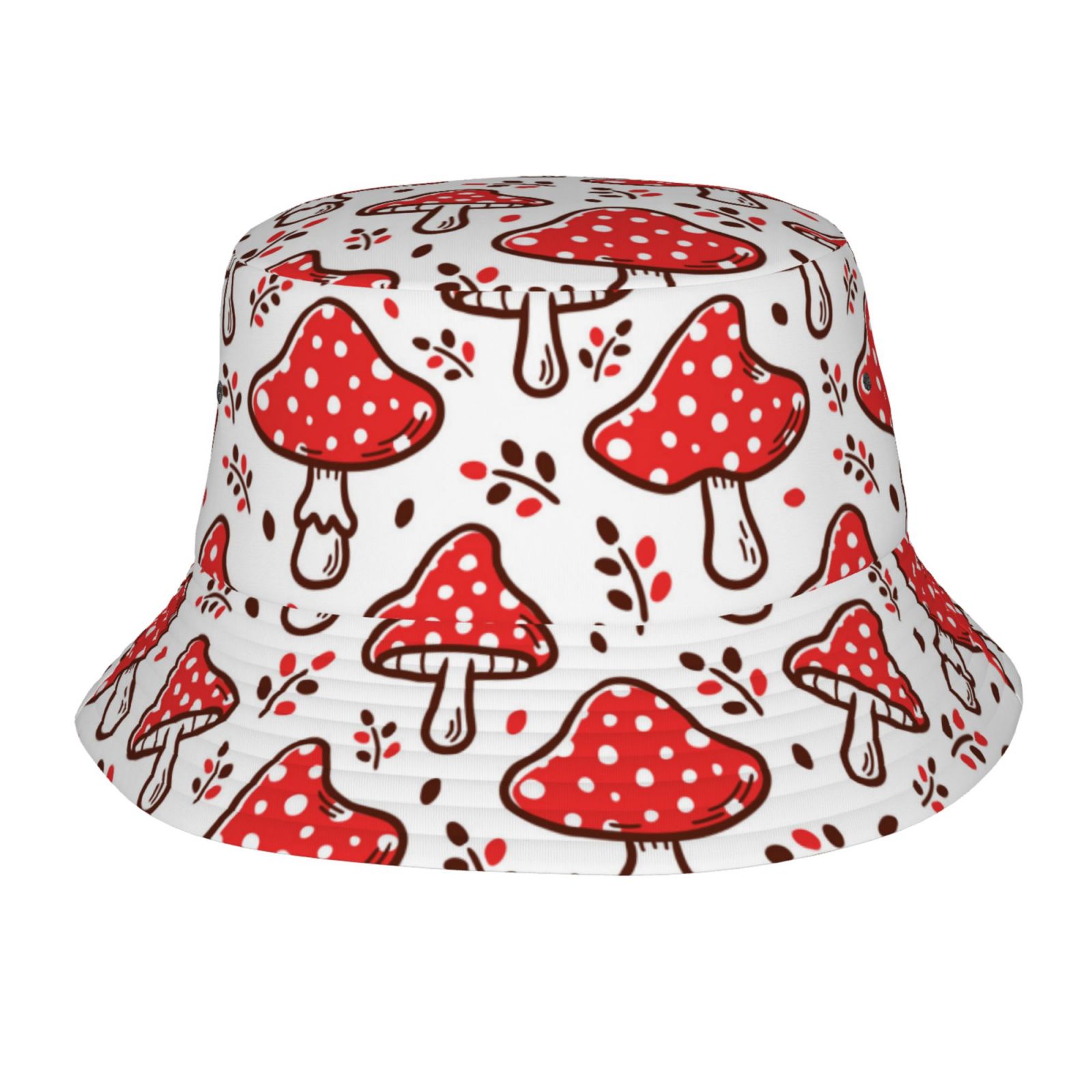 Sun Hats for Women and Men Amanita Red Mushroom Packable Bucket Hat ...