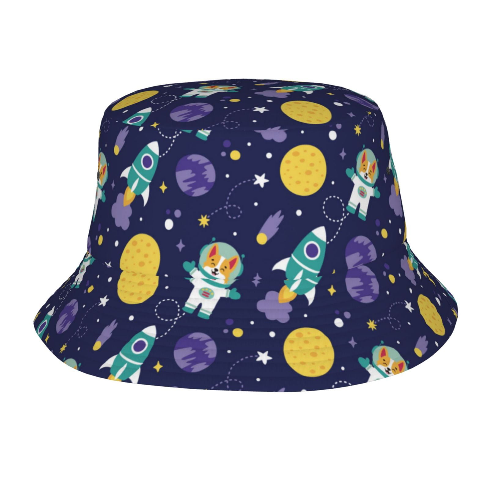 Sun Hats for Women and Men Astronaut corgi Packable Bucket Hat, Sun ...