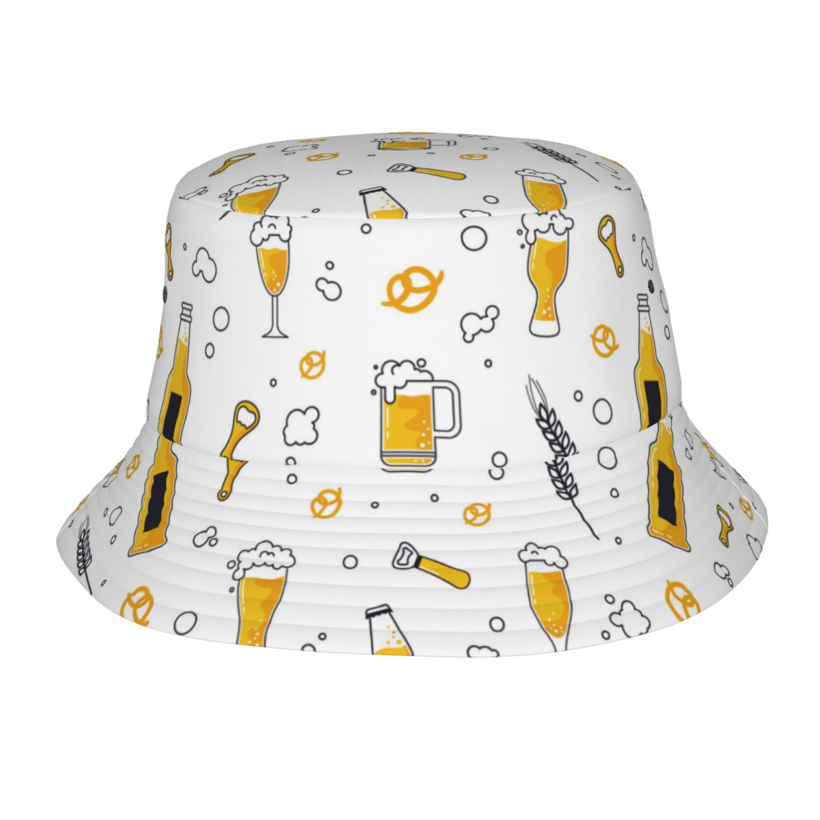 Sun Hats for Women and Men Beer print D Packable Bucket Hat, Sun ...
