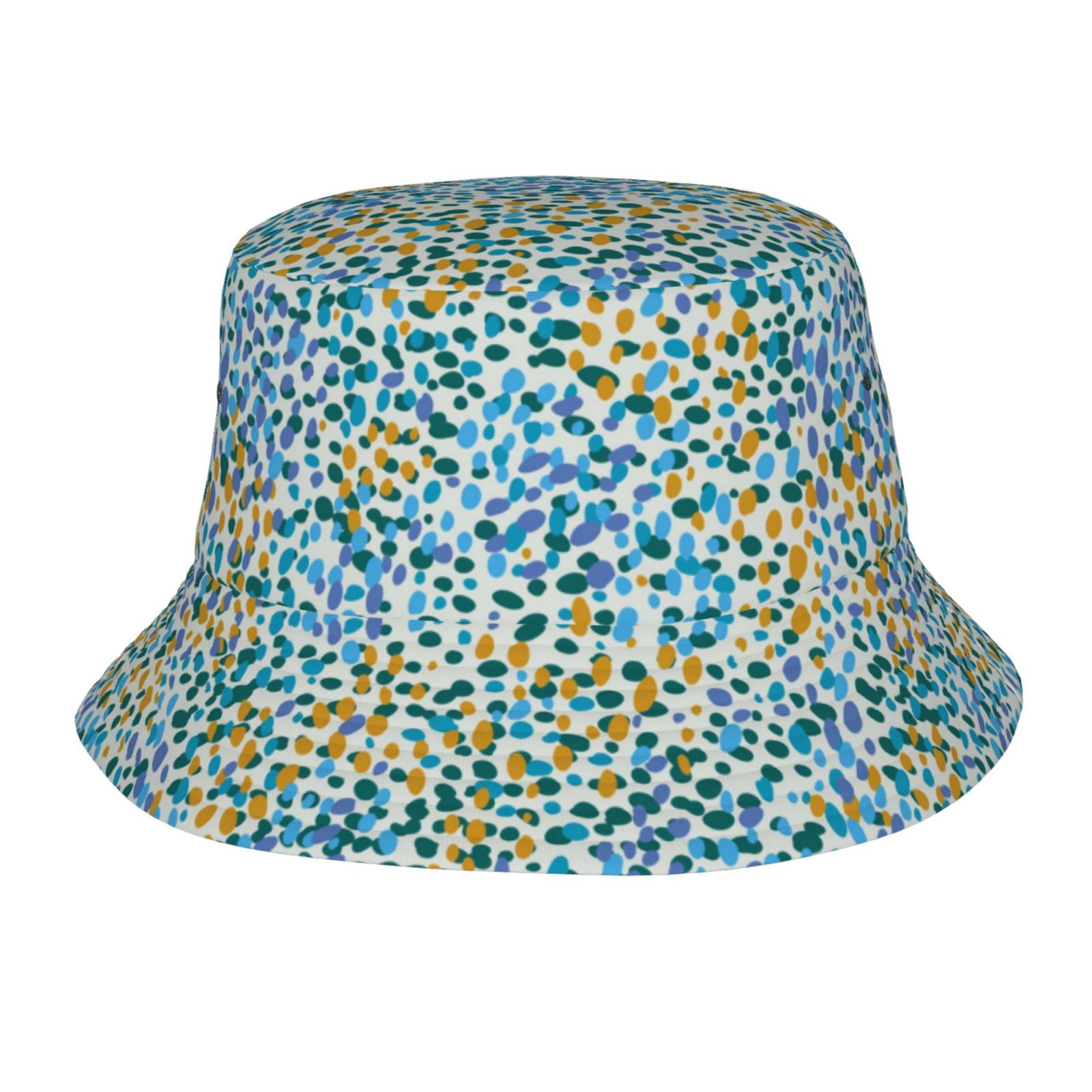 Sun Hats for Women and Men Blue spotted pattern Packable Bucket Hat ...