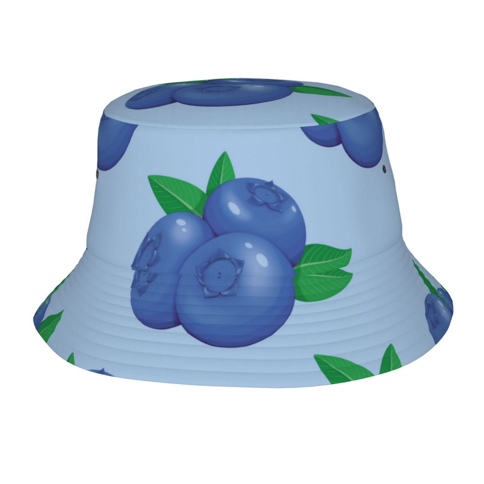 Sun Hats for Women and Men Blueberry Print blue Packable Bucket Hat ...