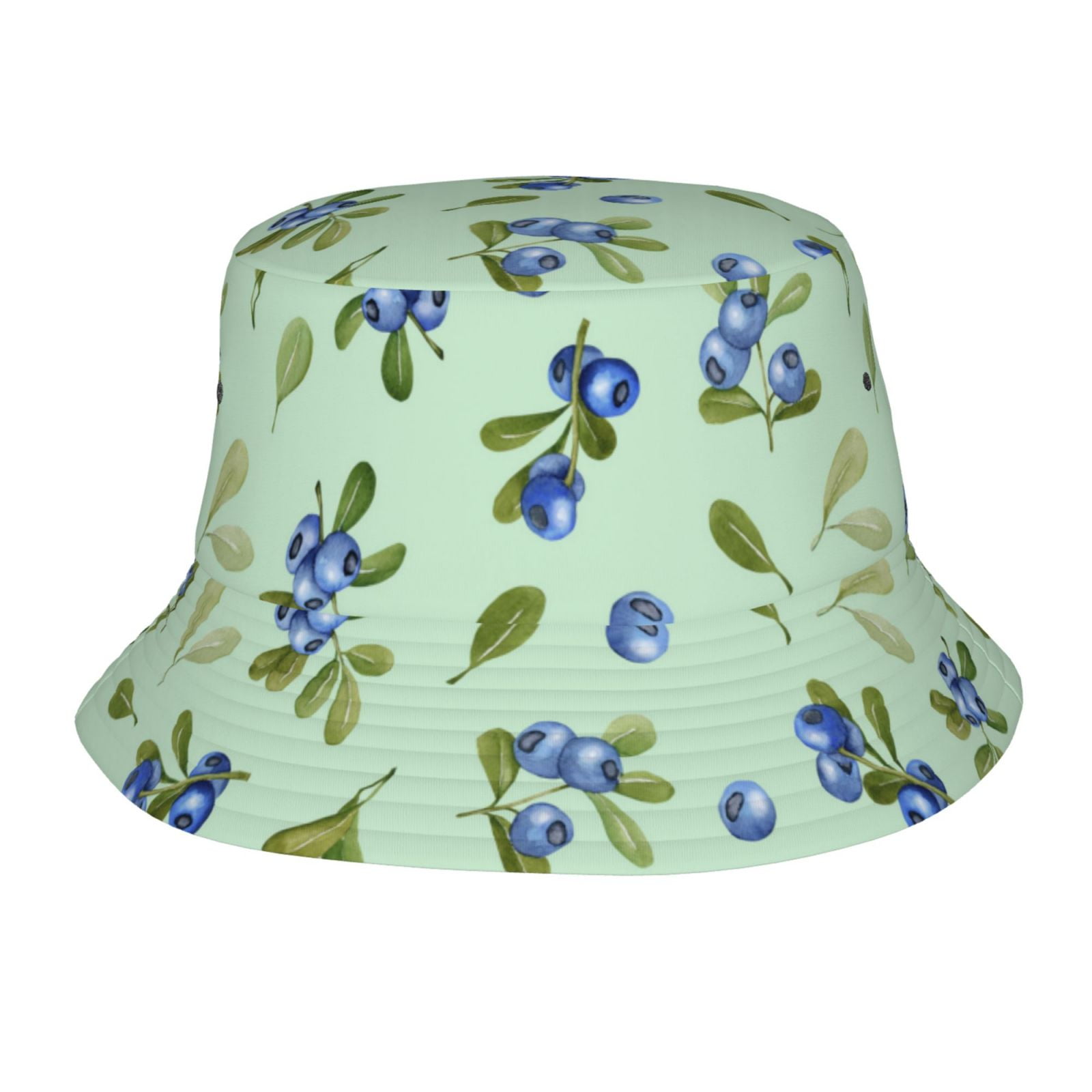 Sun Hats for Women and Men Blueberry berry Print Packable Bucket Hat ...