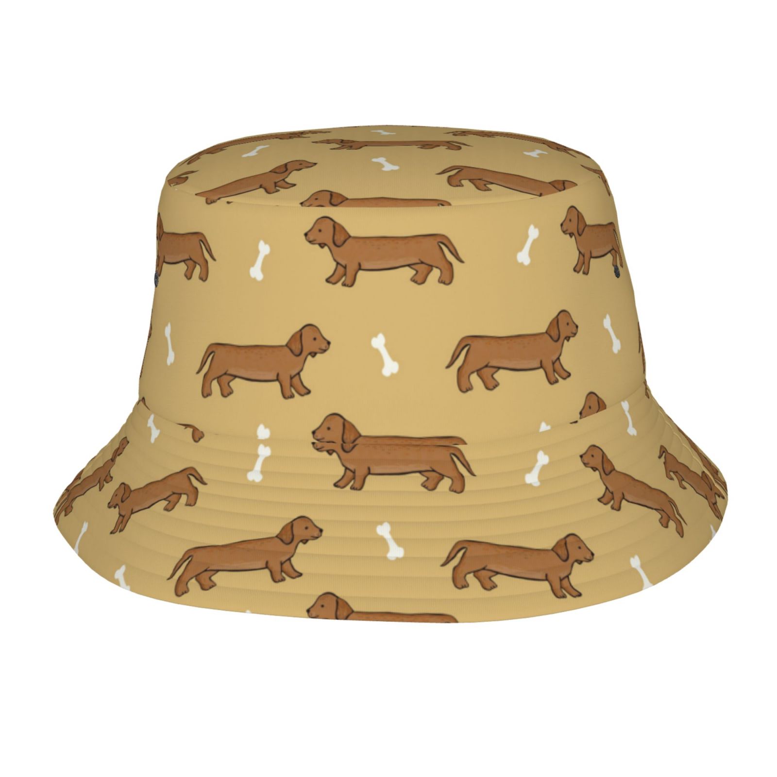 Sun Hats for Women and Men Brown Dachshund Dog Puppy Packable Bucket ...