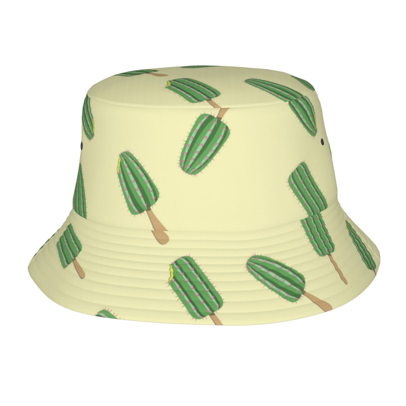 Sun Hats for Women and Men Cactus Popsicle Packable Bucket Hat, Sun ...