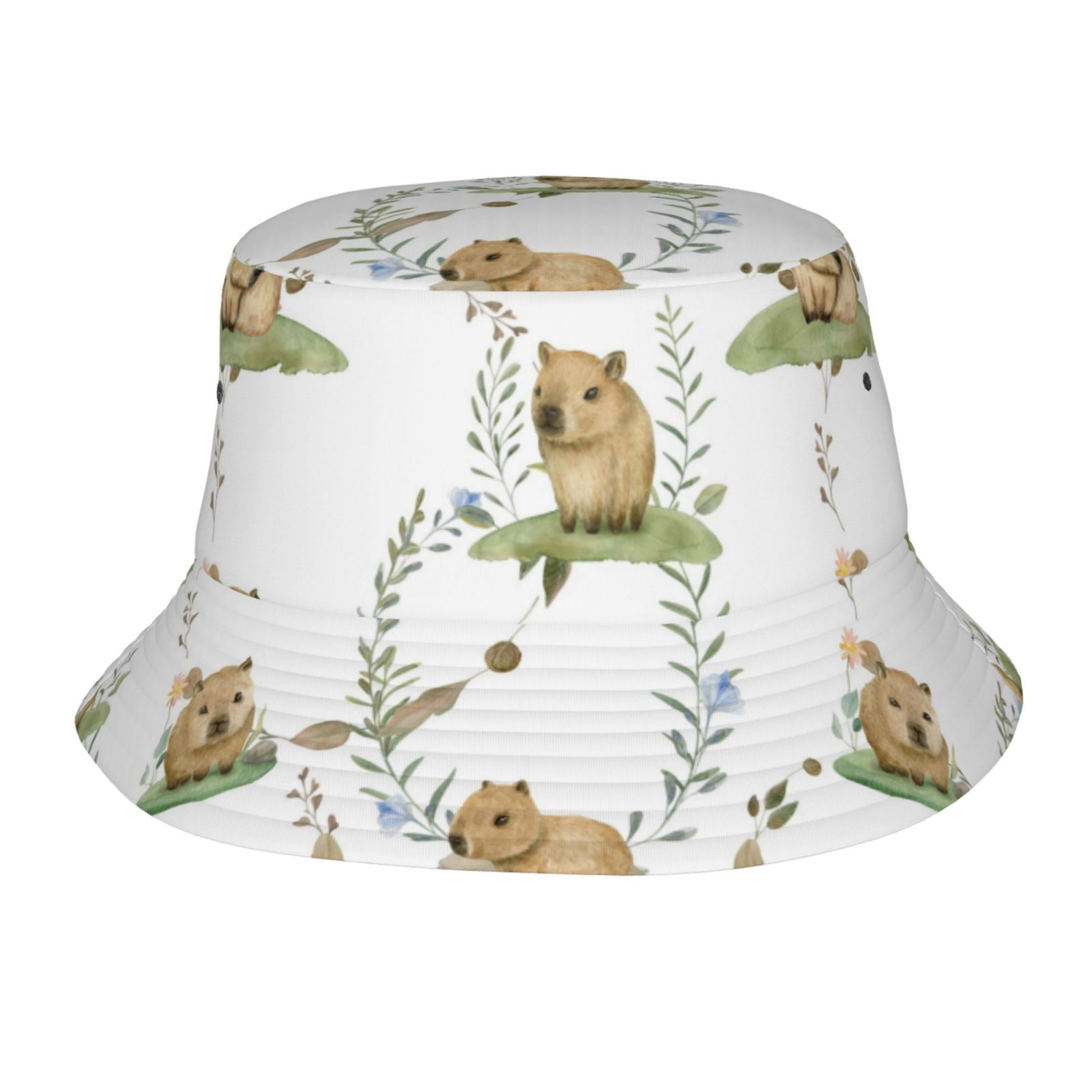 Sun Hats for Women and Men Capybara Plant Packable Bucket Hat, Sun ...