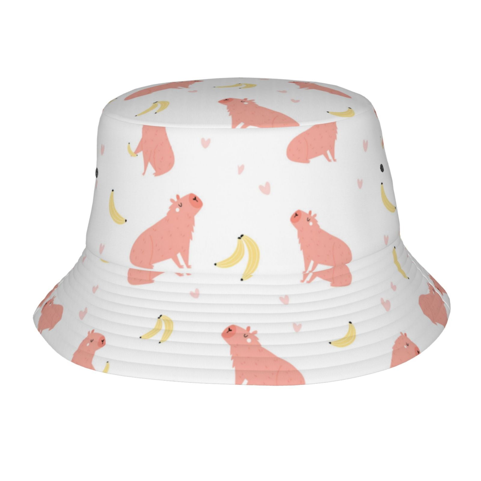 Sun Hats for Women and Men Capybaras Banana Packable Bucket Hat, Sun ...