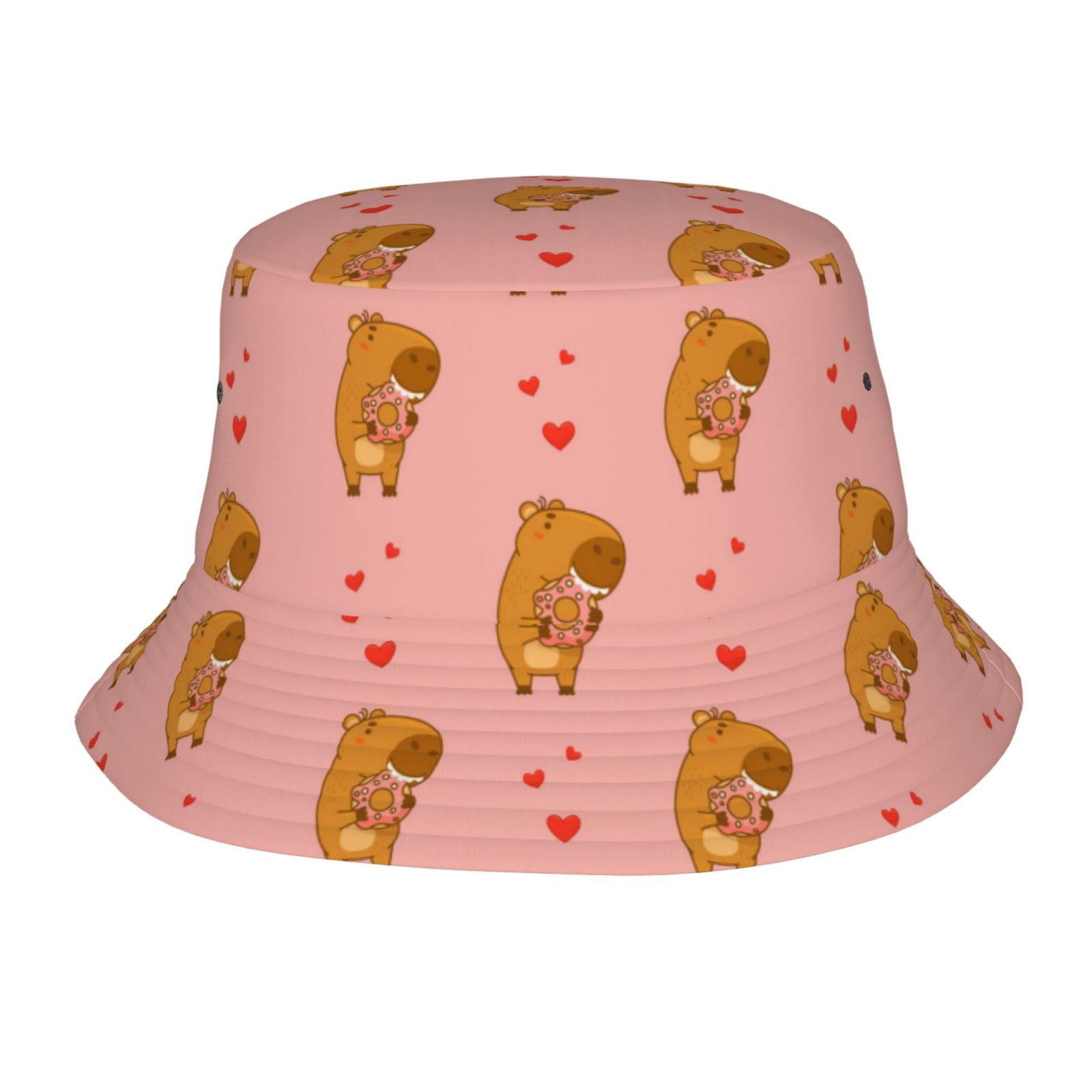 Sun Hats for Women and Men Capybaras Donut Packable Bucket Hat, Sun ...