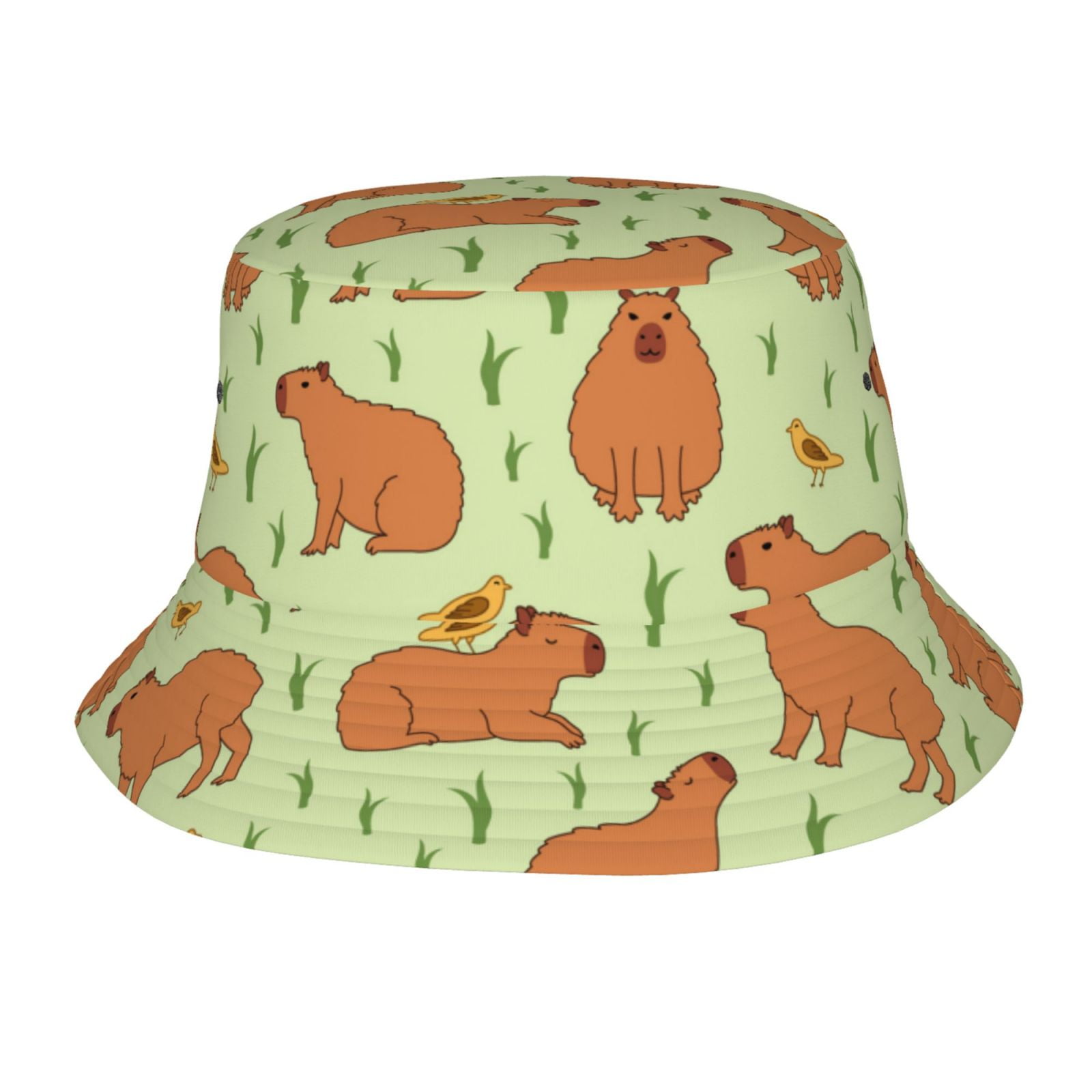 Sun Hats for Women and Men Capybaras Grass Packable Bucket Hat, Sun ...