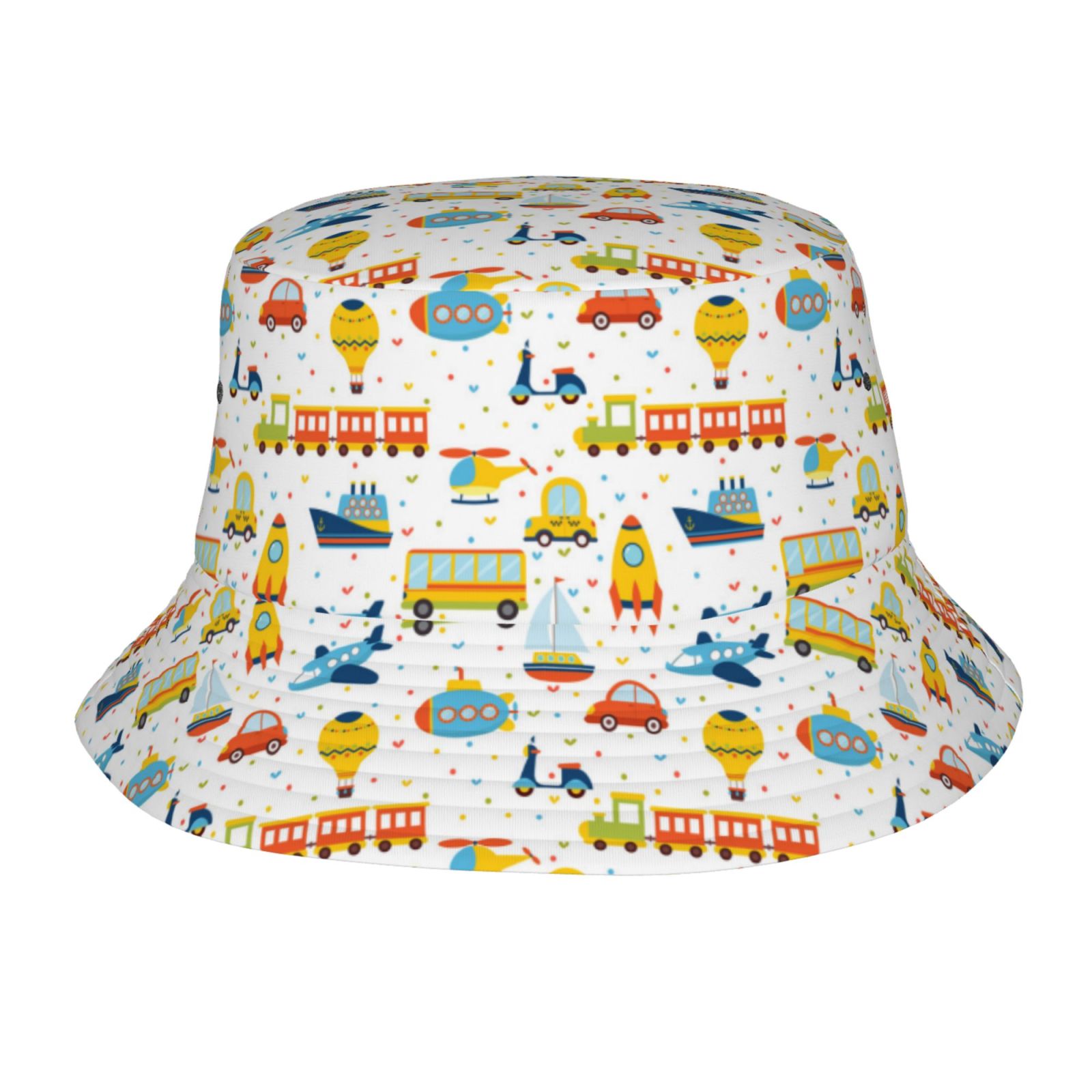 Sun Hats for Women and Men Cartoon Transport Packable Bucket Hat, Sun ...