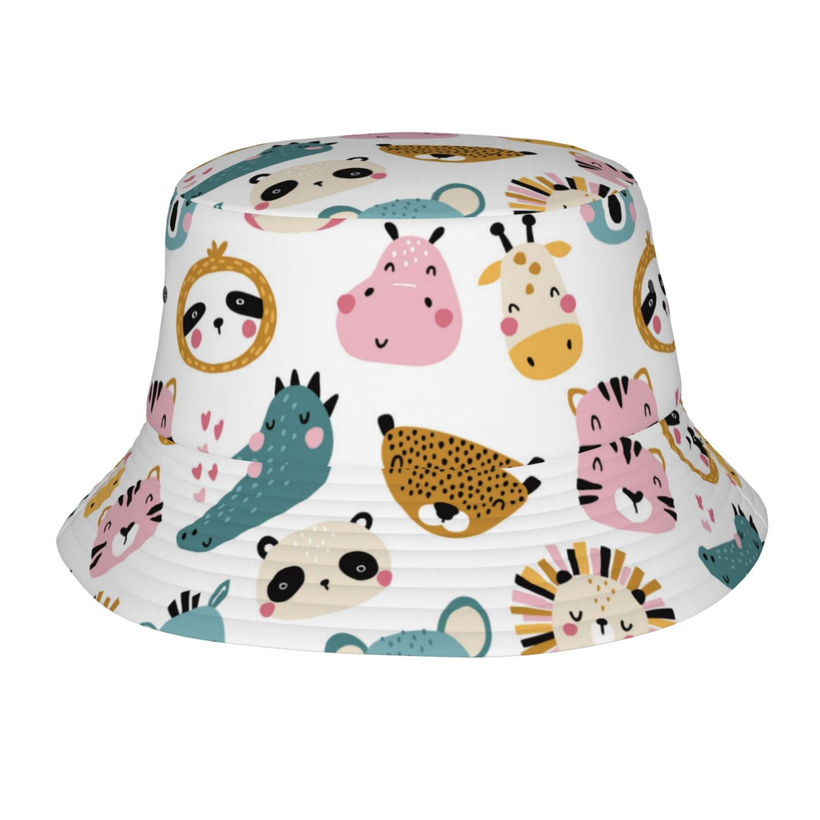 Sun Hats for Women and Men Cartoon animals A Packable Bucket Hat, Sun ...