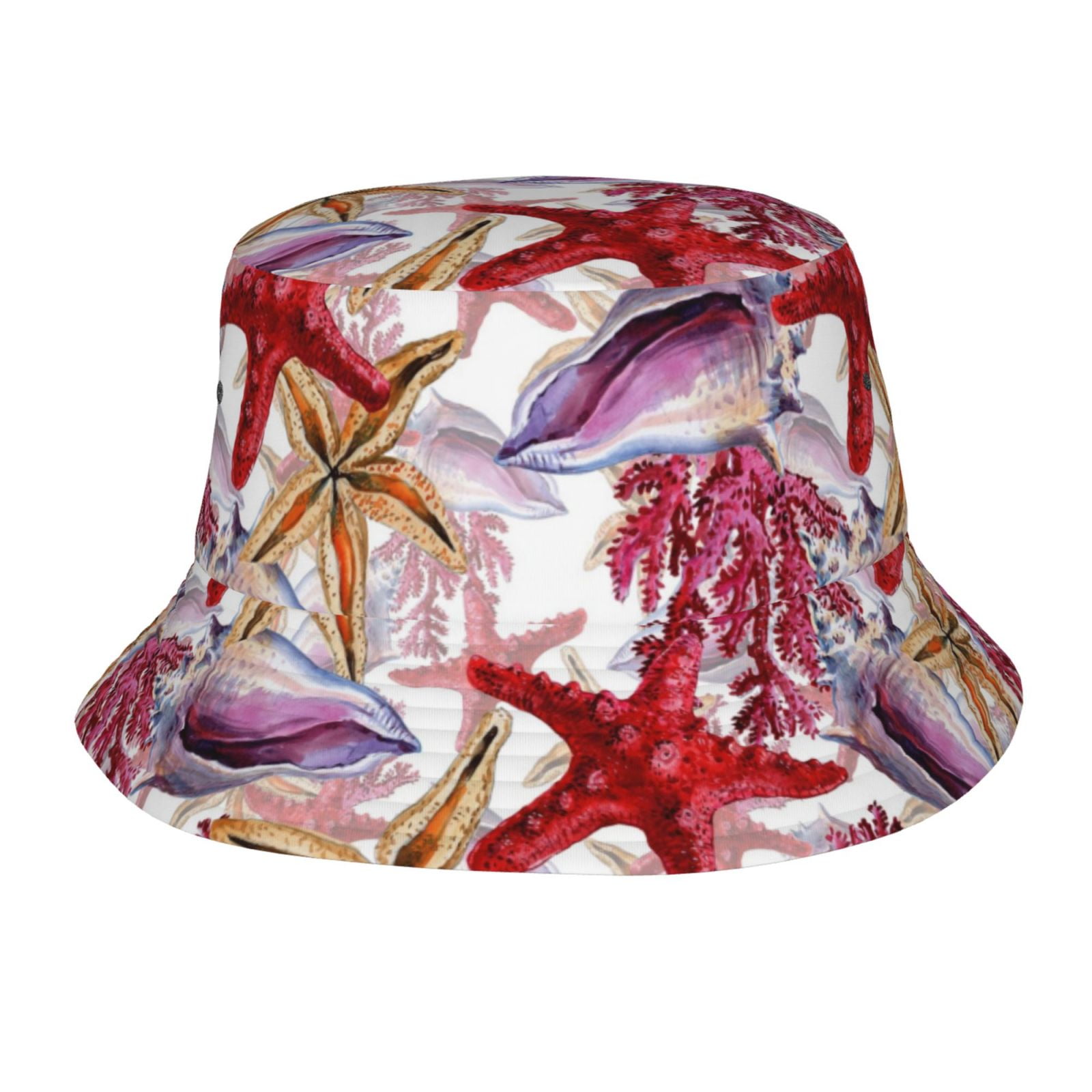 Sun Hats for Women and Men Coral Reef Packable Bucket Hat, Sun ...
