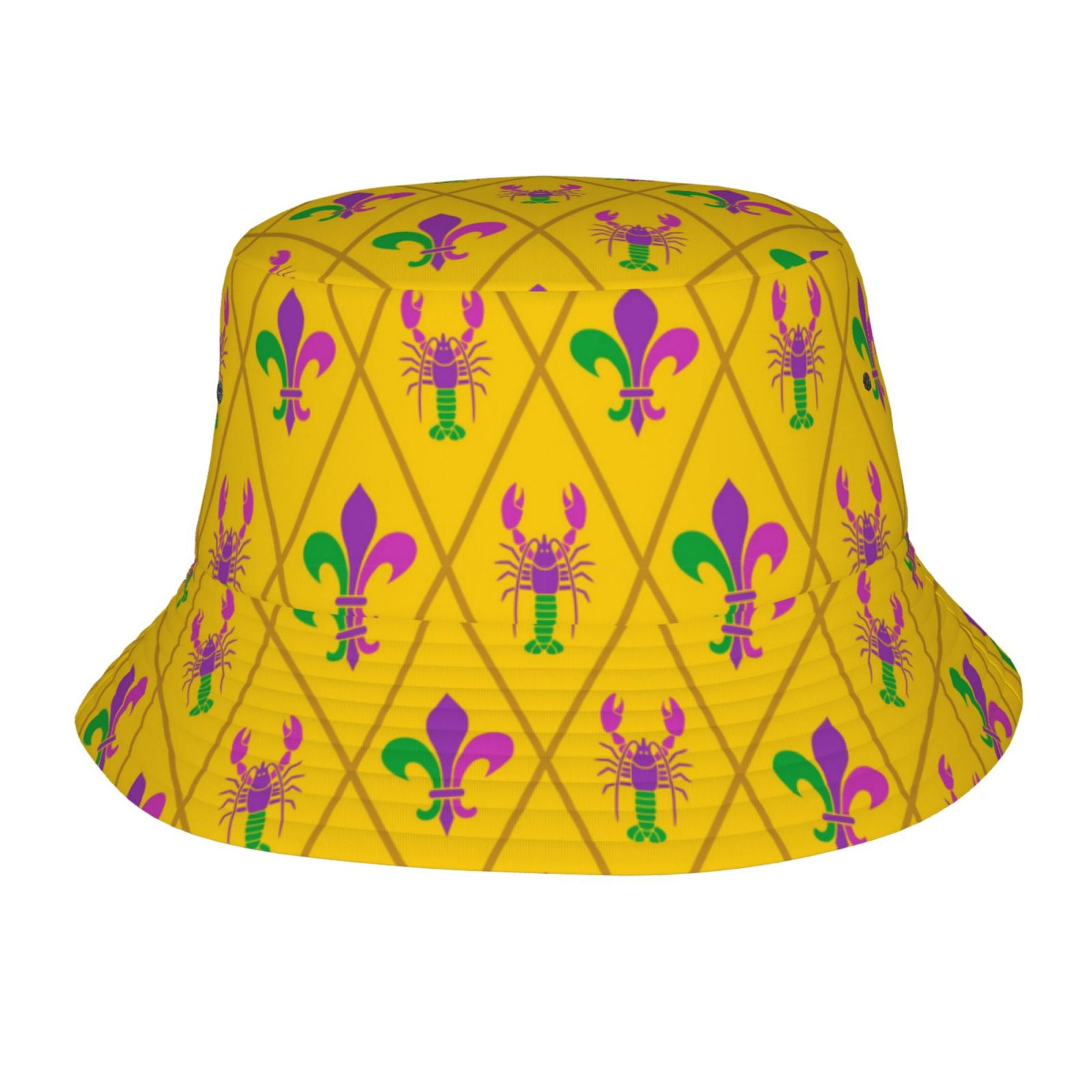 Sun Hats for Women and Men Crayfish Fleur de lis Packable Bucket Hat ...