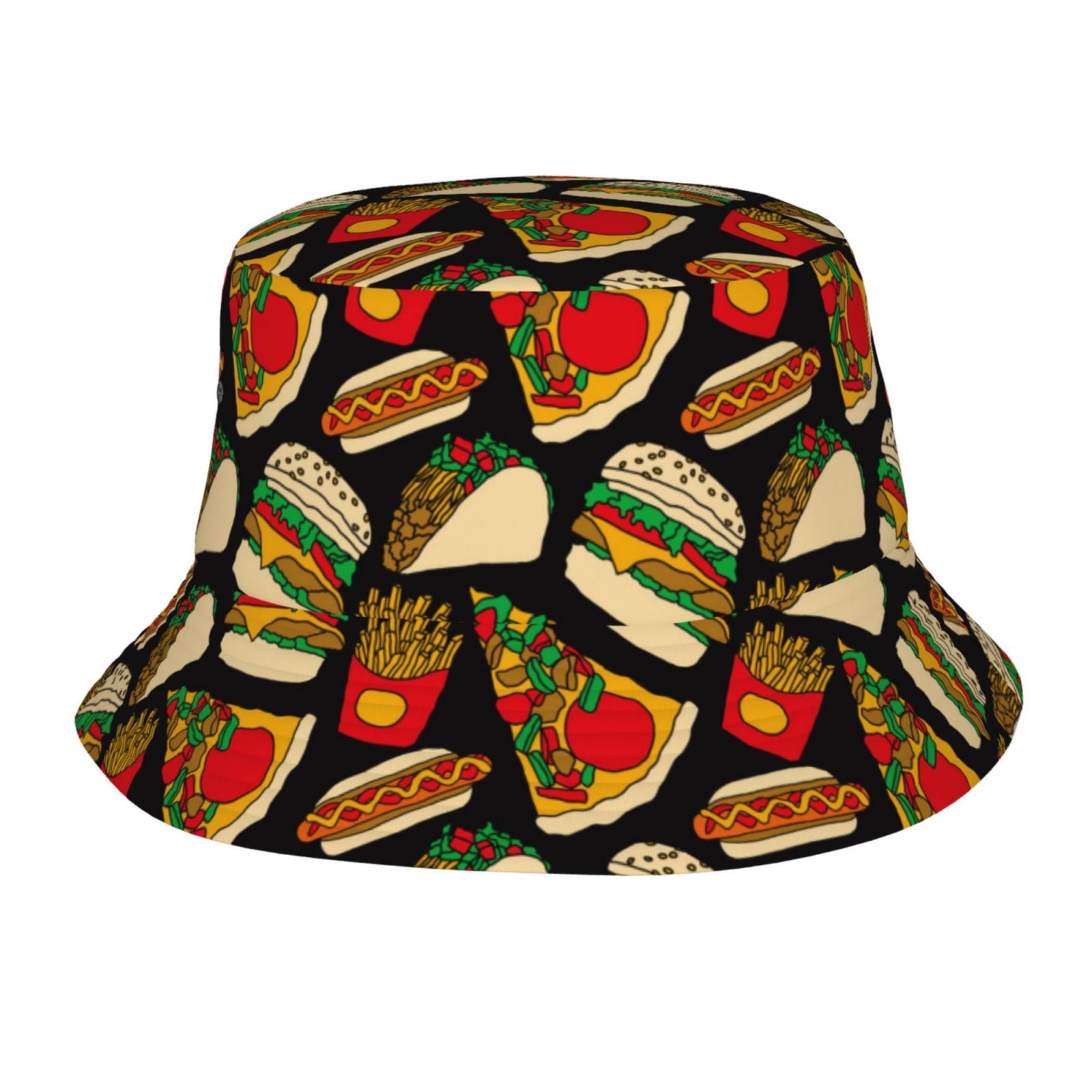 Sun Hats for Women and Men Cute Food French Fries Burger Packable ...