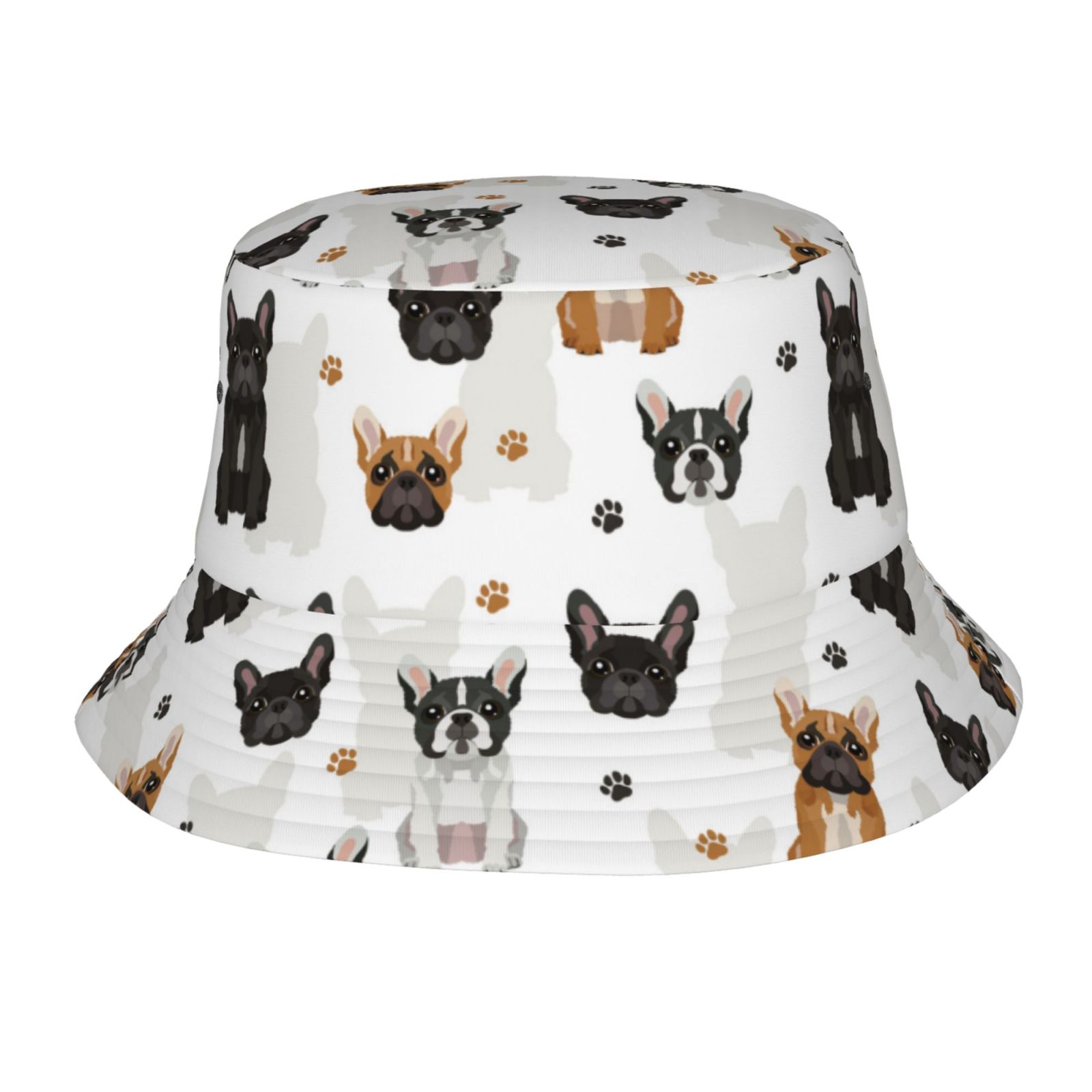 Sun Hats for Women and Men Cute French Bulldog_D Packable Bucket Hat ...