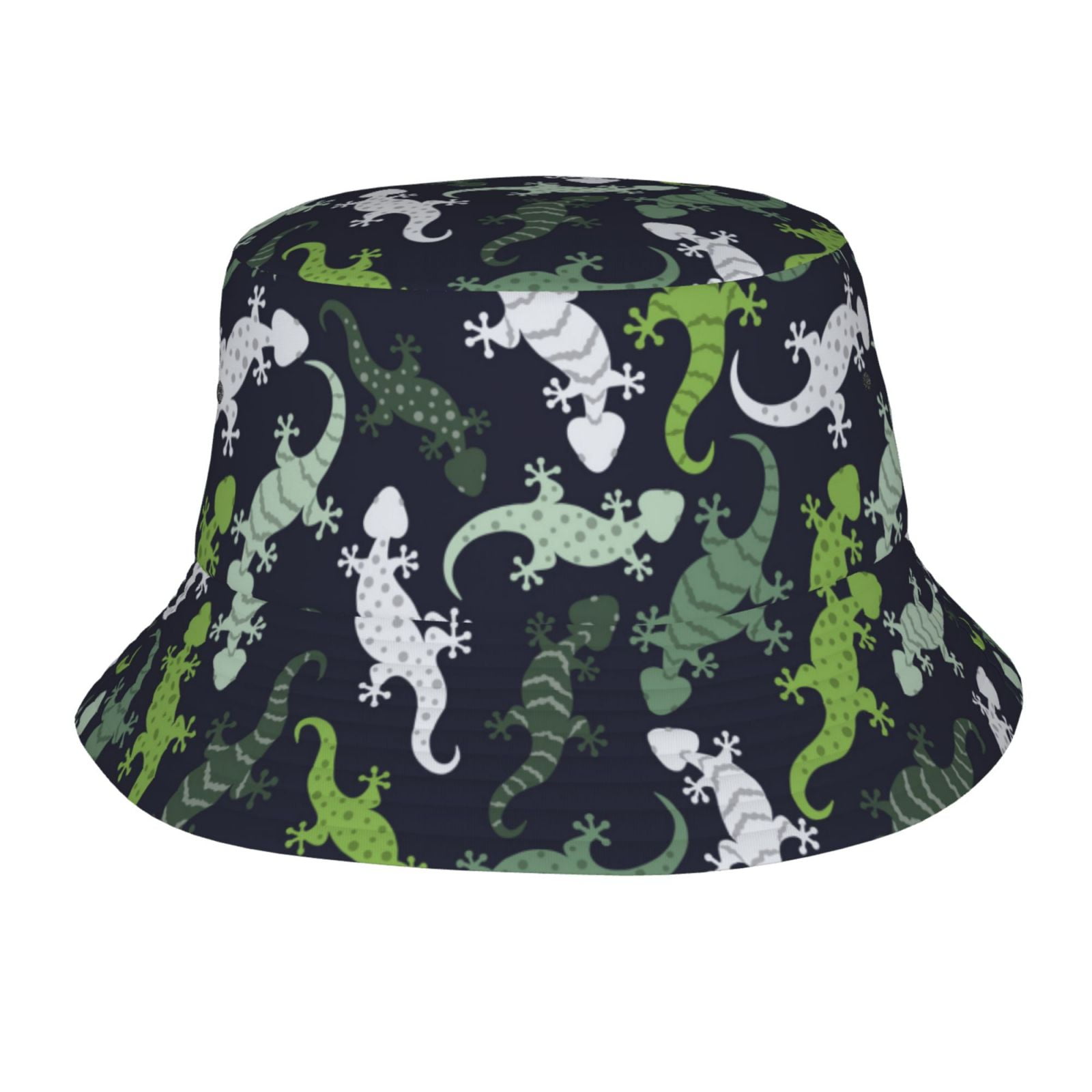 Sun Hats for Women and Men Cute Lizard Gecko Green Packable Bucket Hat ...