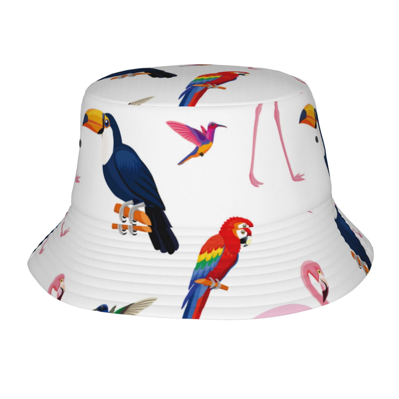 Sun Hats for Women and Men Cute Parrot Flamingo Toucan Bird Packable ...