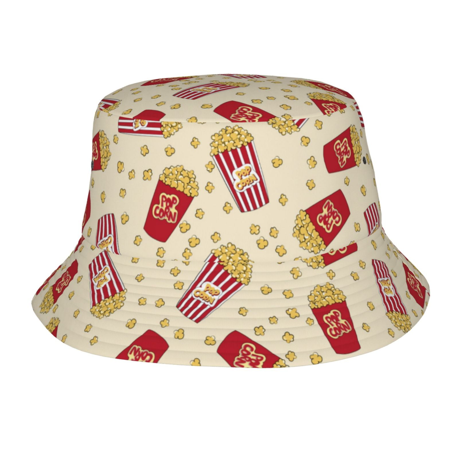 Sun Hats for Women and Men Cute Popcorn Red Packable Bucket Hat, Sun ...