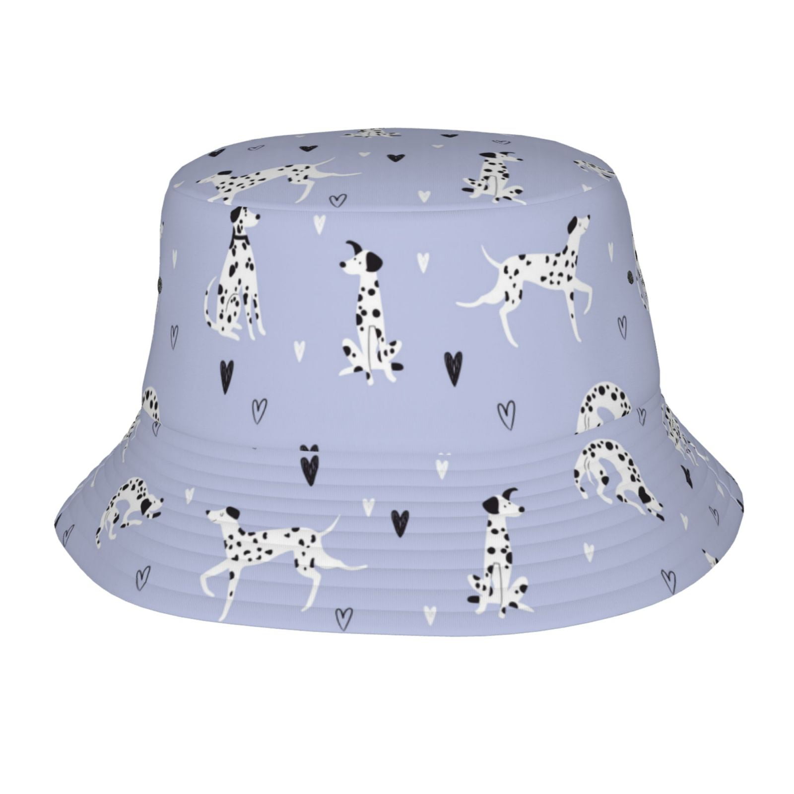 Sun Hats for Women and Men Cute Spotted Dog Puppy Packable Bucket Hat ...